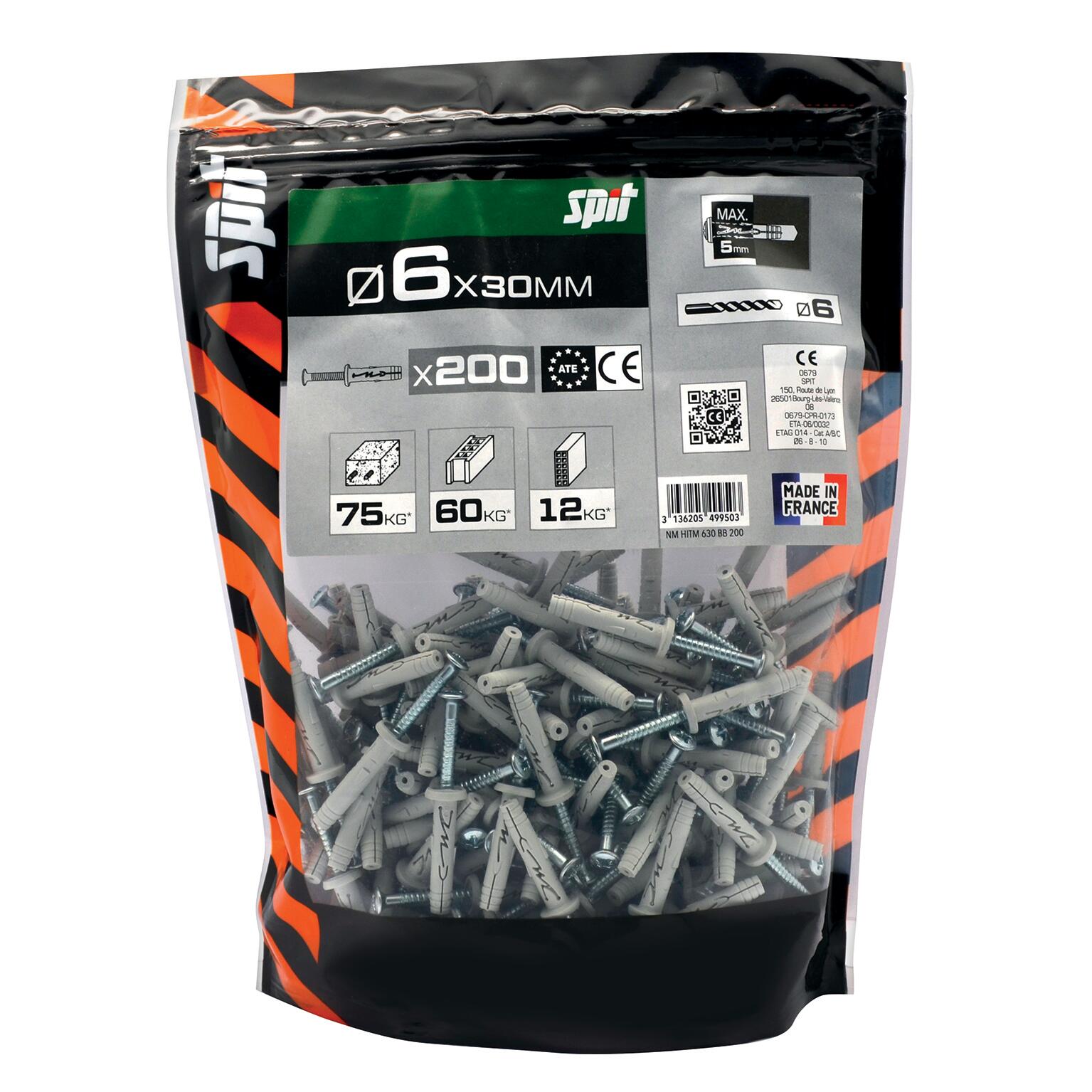 200 tacos para cualquier tipo de pared de de mm y mm de ø | Leroy Merlin