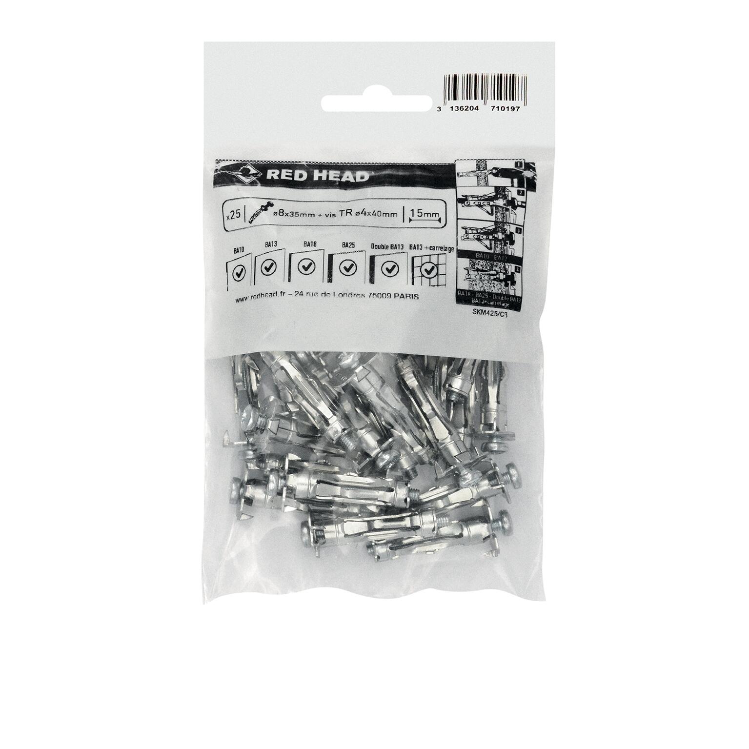 25 tacos para cualquier tipo de pared de de mm y mm de ø | Leroy Merlin