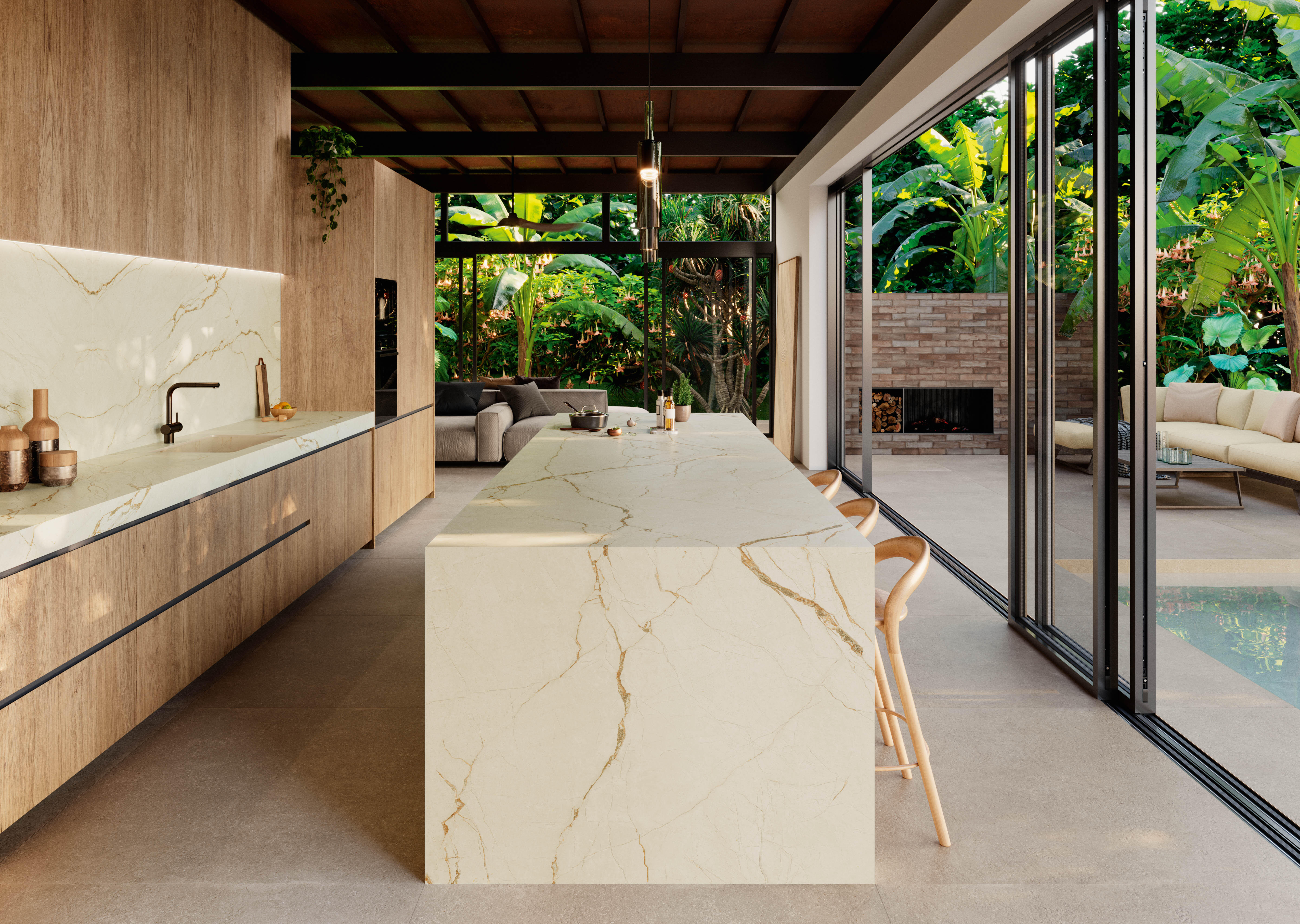 Encimera de cocina a medida Canerla Roma Coverlam 12mm fondo 60 - 65 cm ...