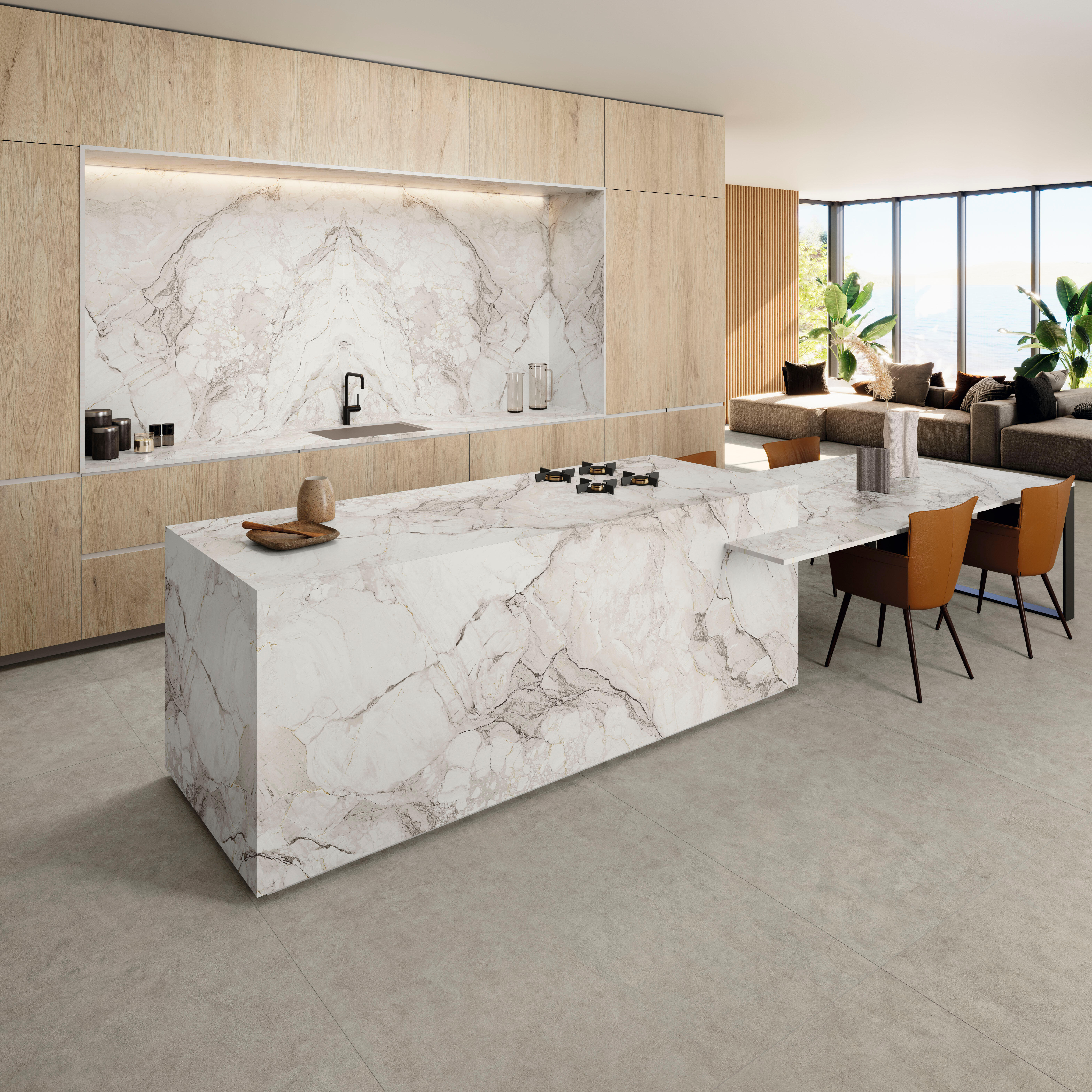 Encimera de cocina a medida Camuflaje natural Coverlam 12mm de espesor ...