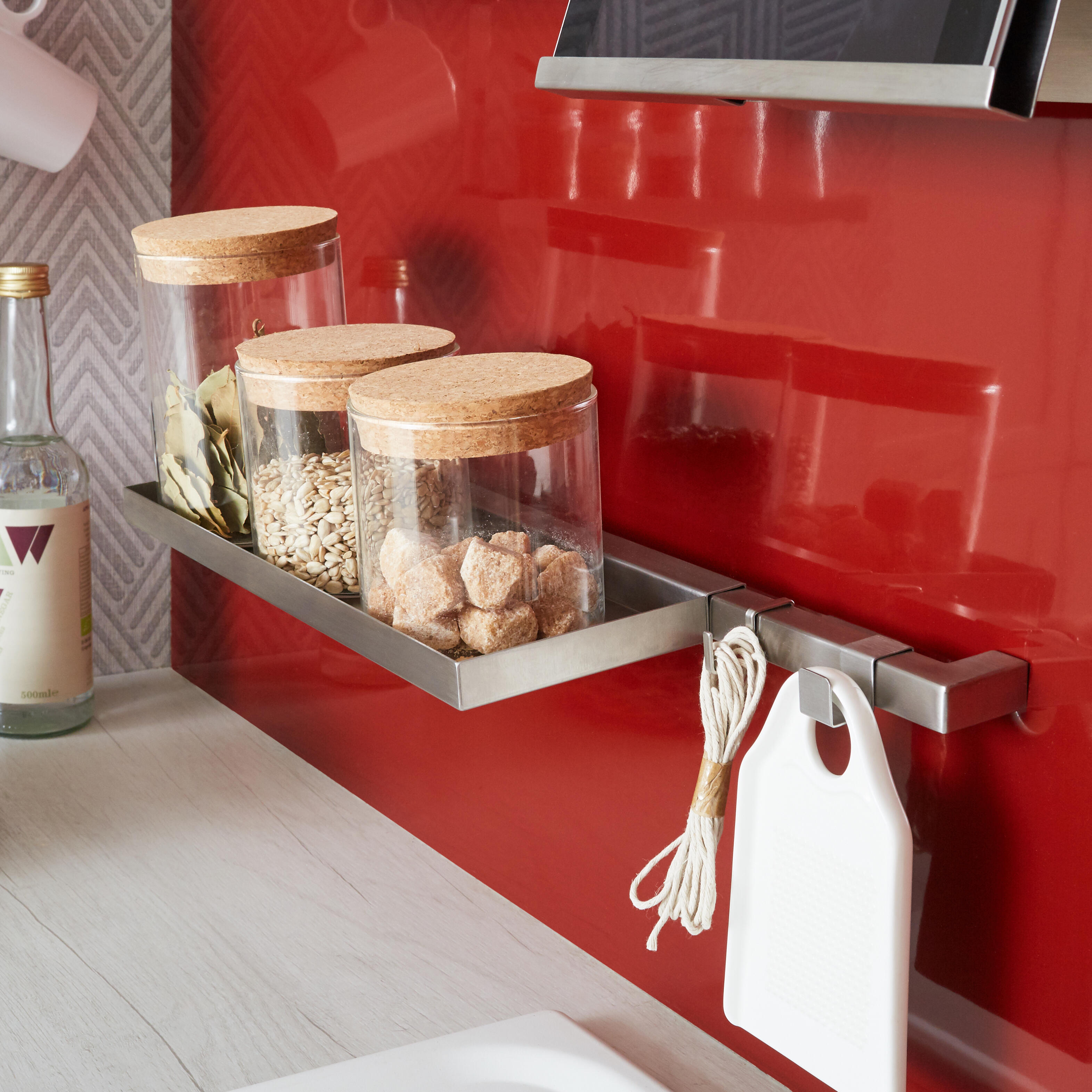 Barre de crédence en acier gris DELINIA ID l.60cm | Leroy Merlin