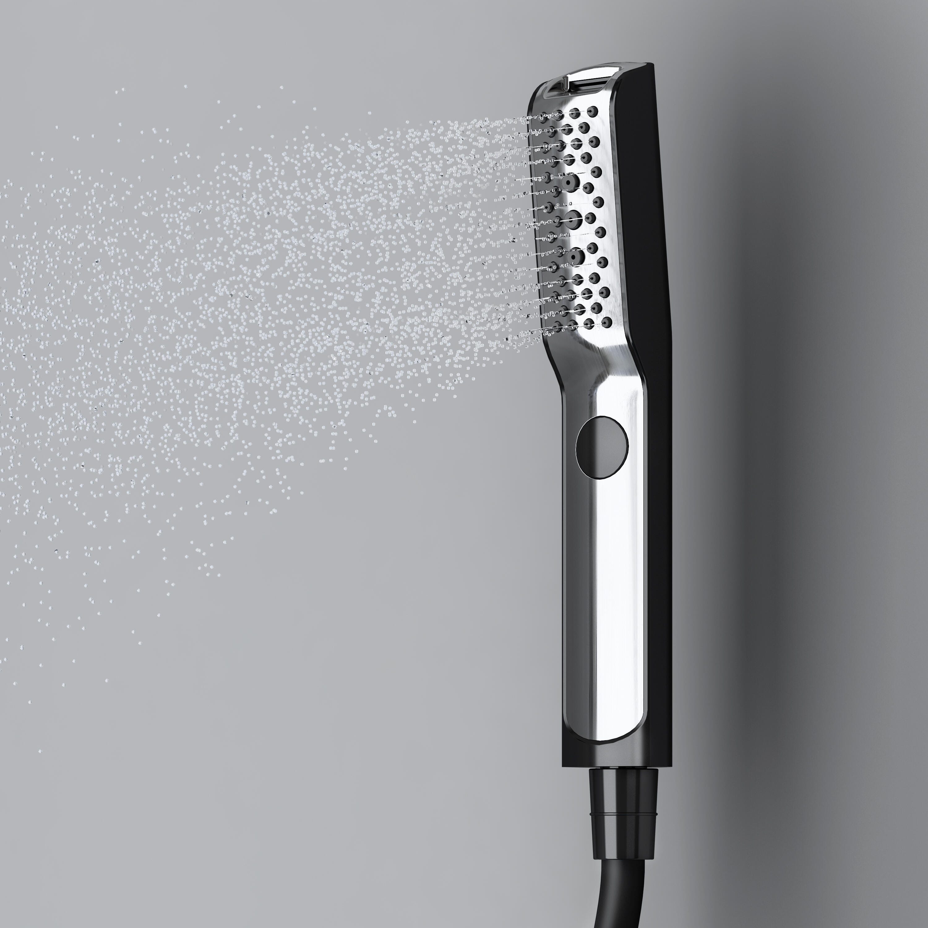 Pommeau De Douche 3 Jets Flexible Et Barre Noir Sensea Neo Leroy Merlin