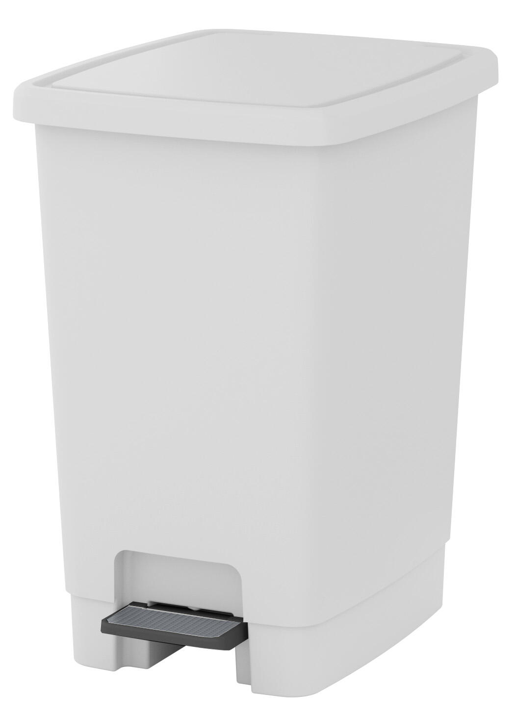 Poubelle tri sélectif 30L à pédale SUNDIS Bucket bin gris clair | Leroy ...