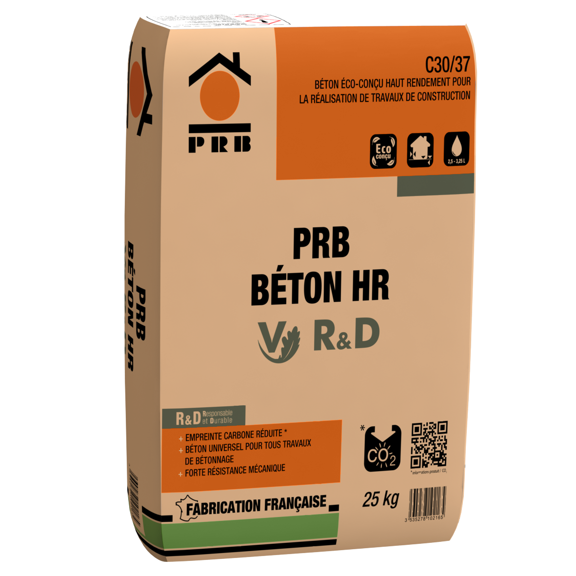 Béton gris à empreinte carbone réduite, haute résistance, PRB C30/37 ...