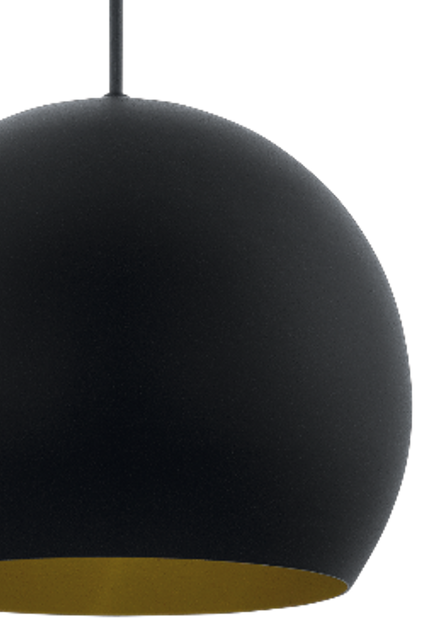 Lámpara de techo Rubio esfera 1 luz negro/oro | Leroy Merlin