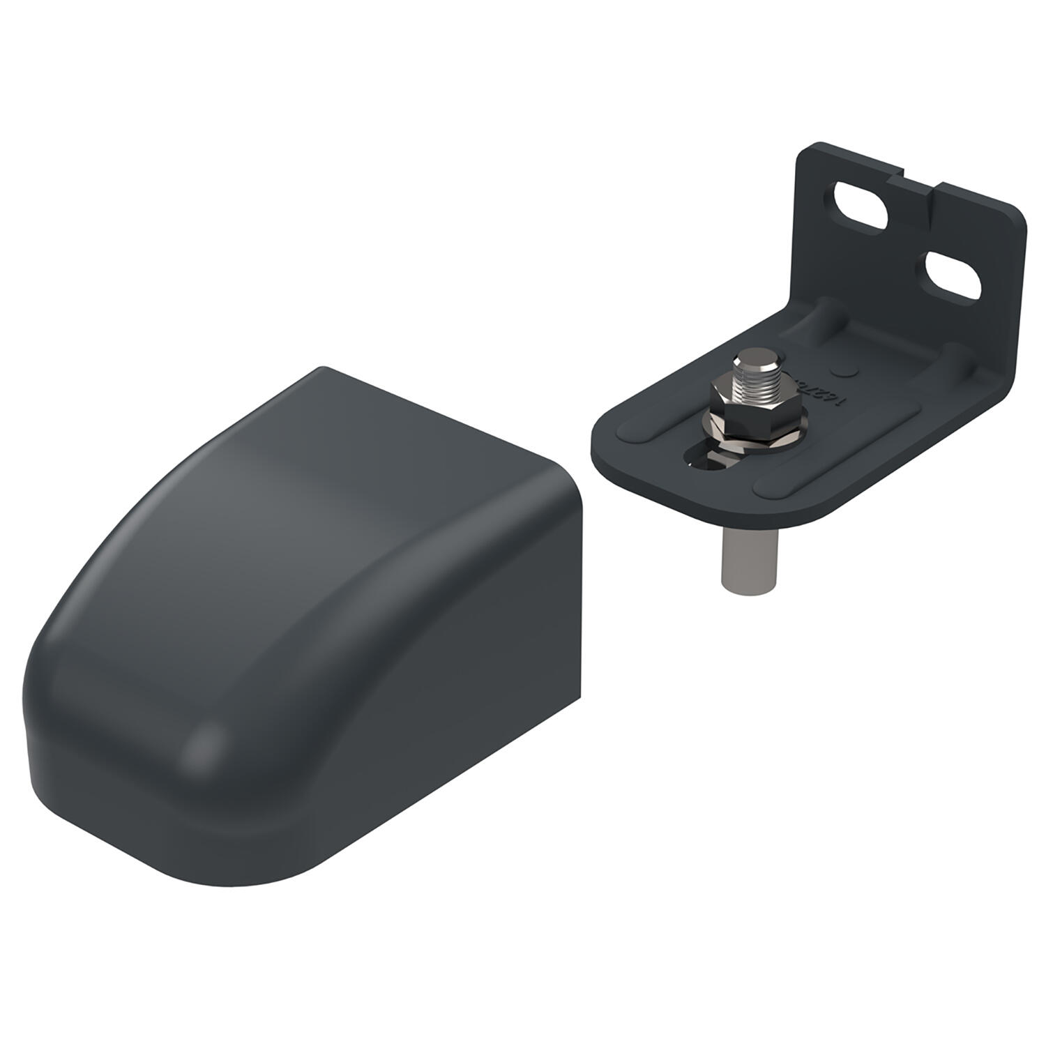 Gond caréné haut pour portillon et portail battant Klos up, Gris - 7016 ...