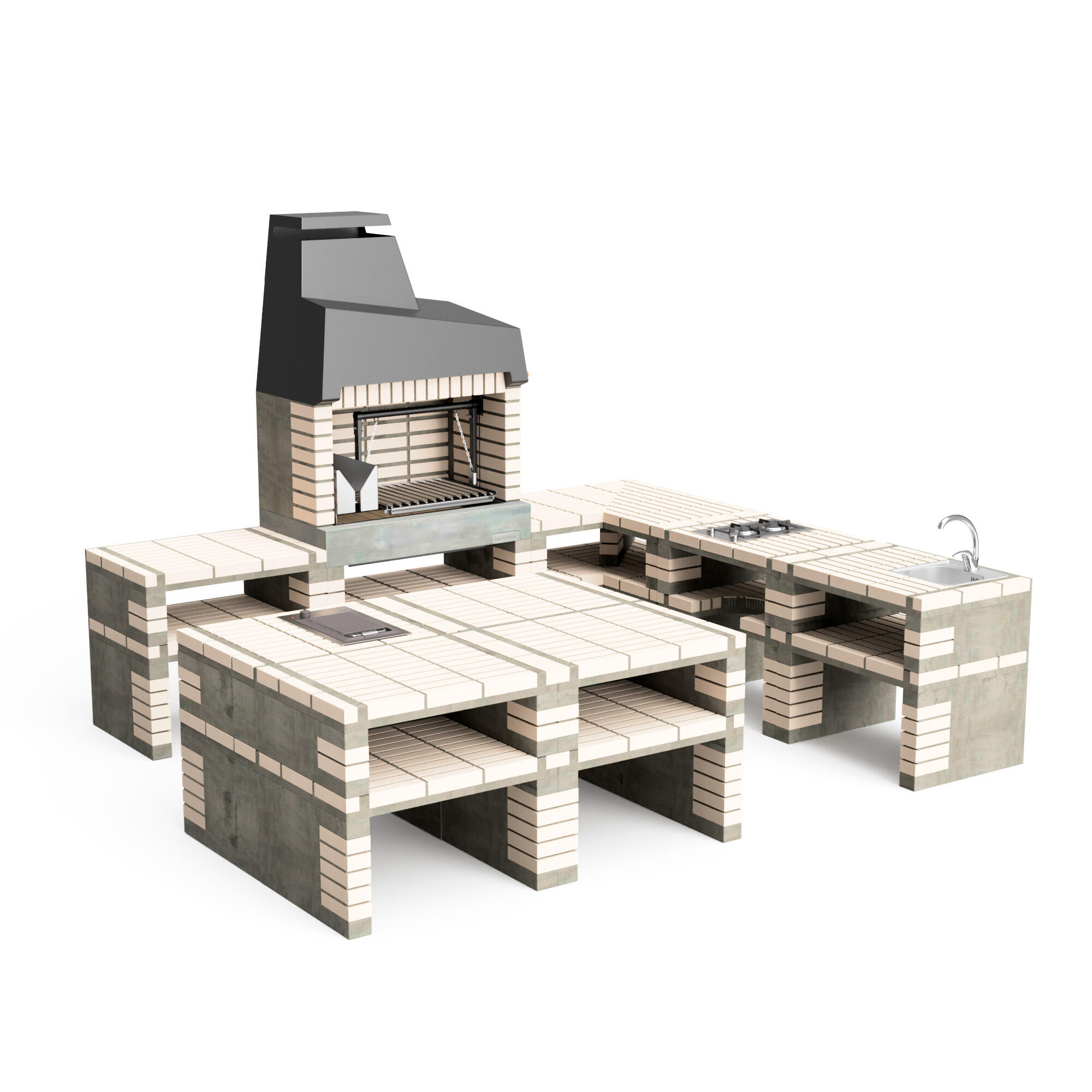 Cocina exterior california plus xl esquina isla p9 | Leroy Merlin