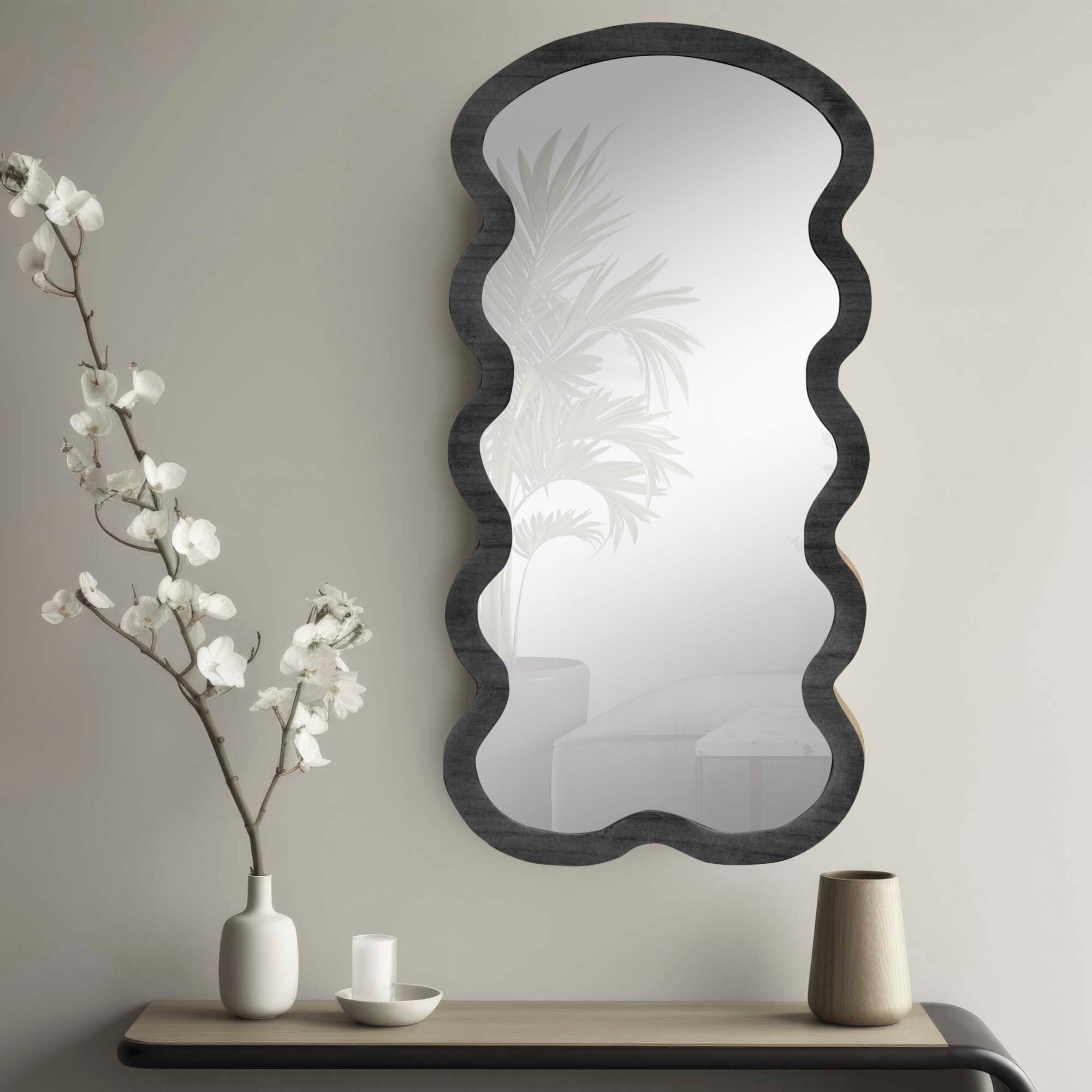 Espejo decorativo enmarcado Corona negro 59x110 cm | Leroy Merlin