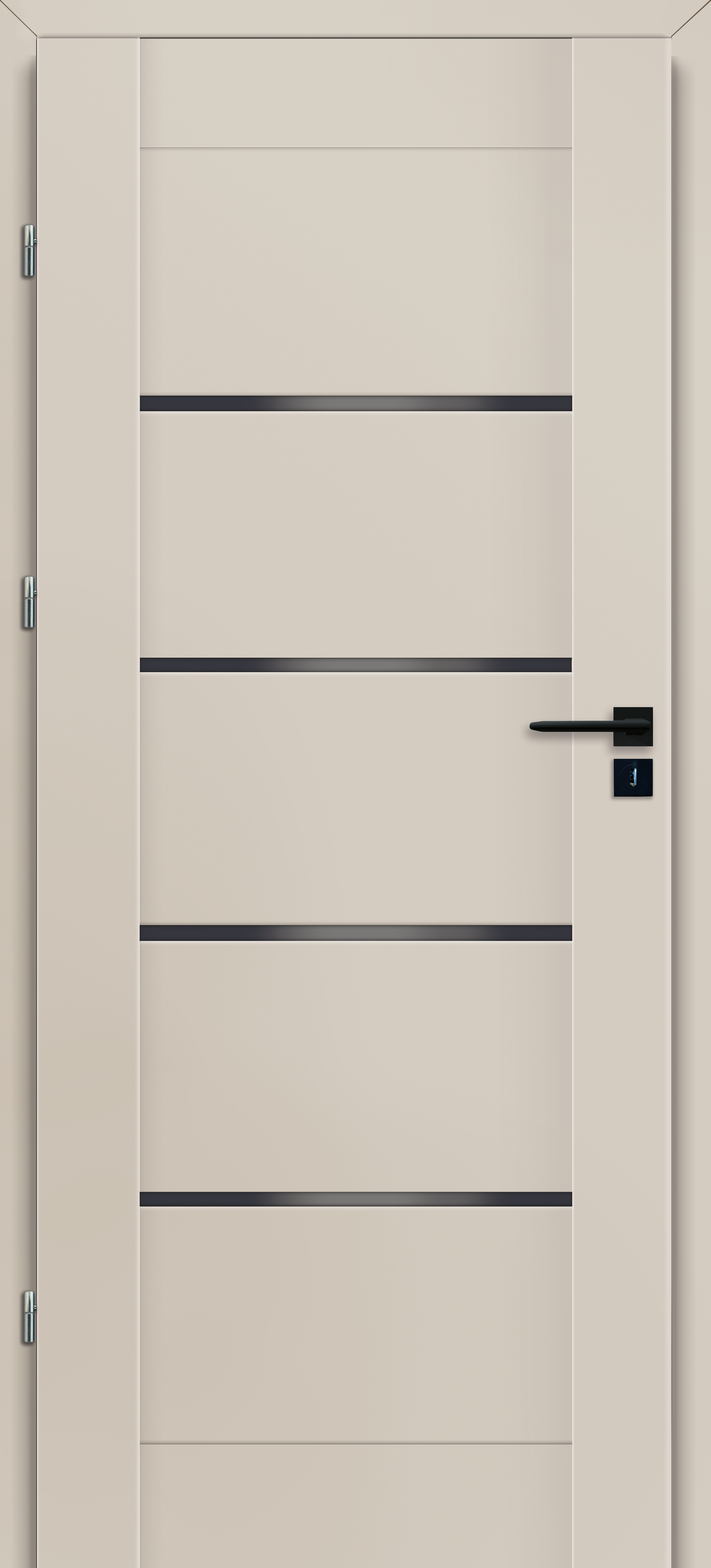 Drzwi wewnętrzne pokojowe Vinci Nero Cashmere 70 lewe Voster - Leroy Merlin