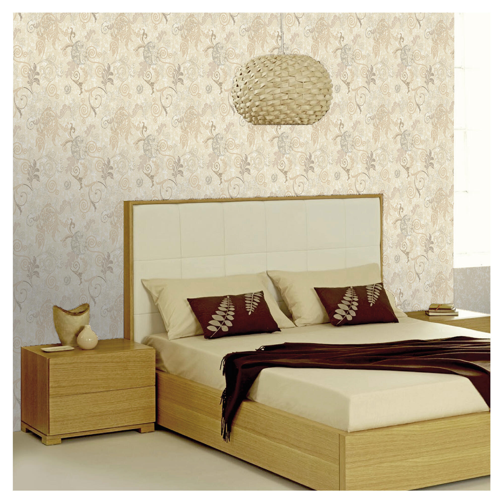 Papel pintado tnt Ornamental 6327 beige 0,52x10 metros | Leroy Merlin