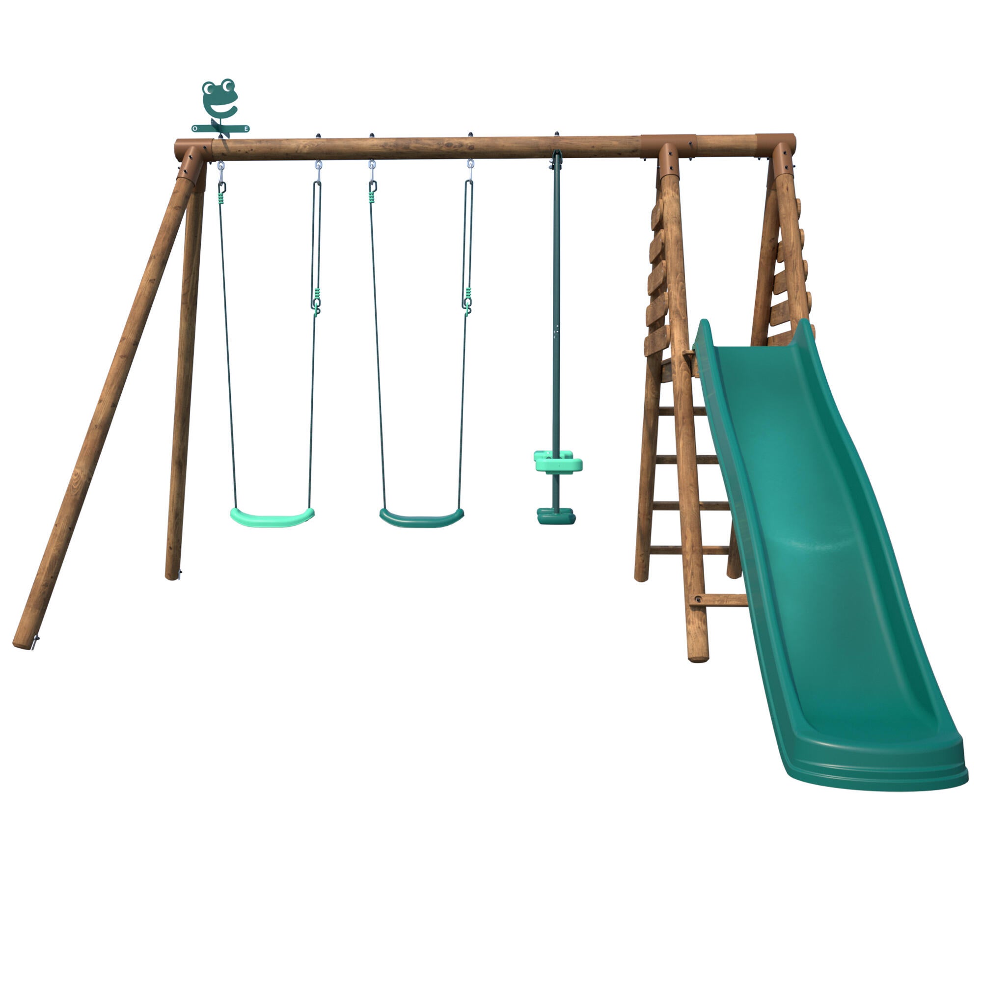 Portique balançoires et toboggan VIOLETTE, SOULET, H.222 cm | Leroy Merlin