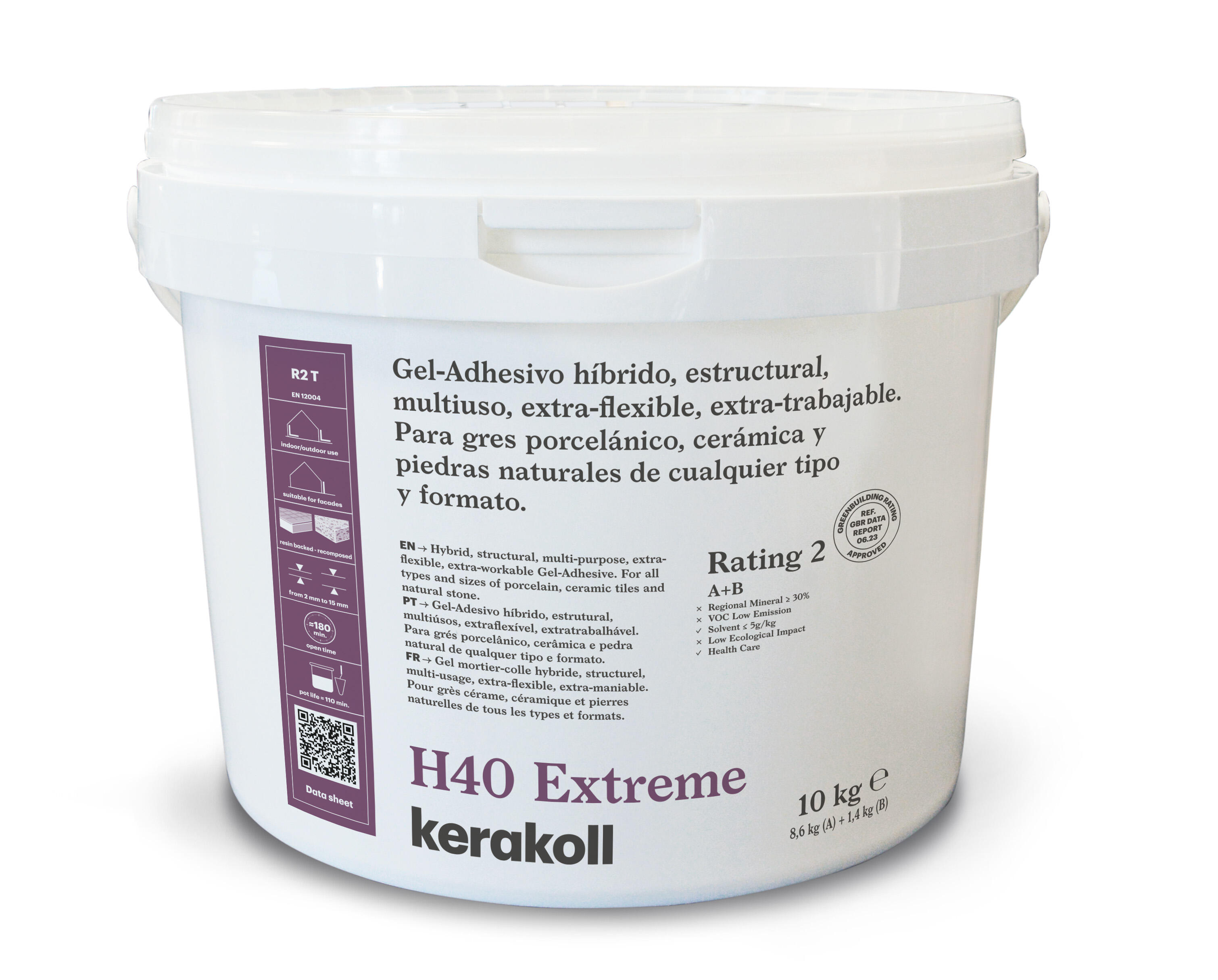 Mortero cola H40 extreme bicom KERAKOLL 10 kg blanco | Leroy Merlin