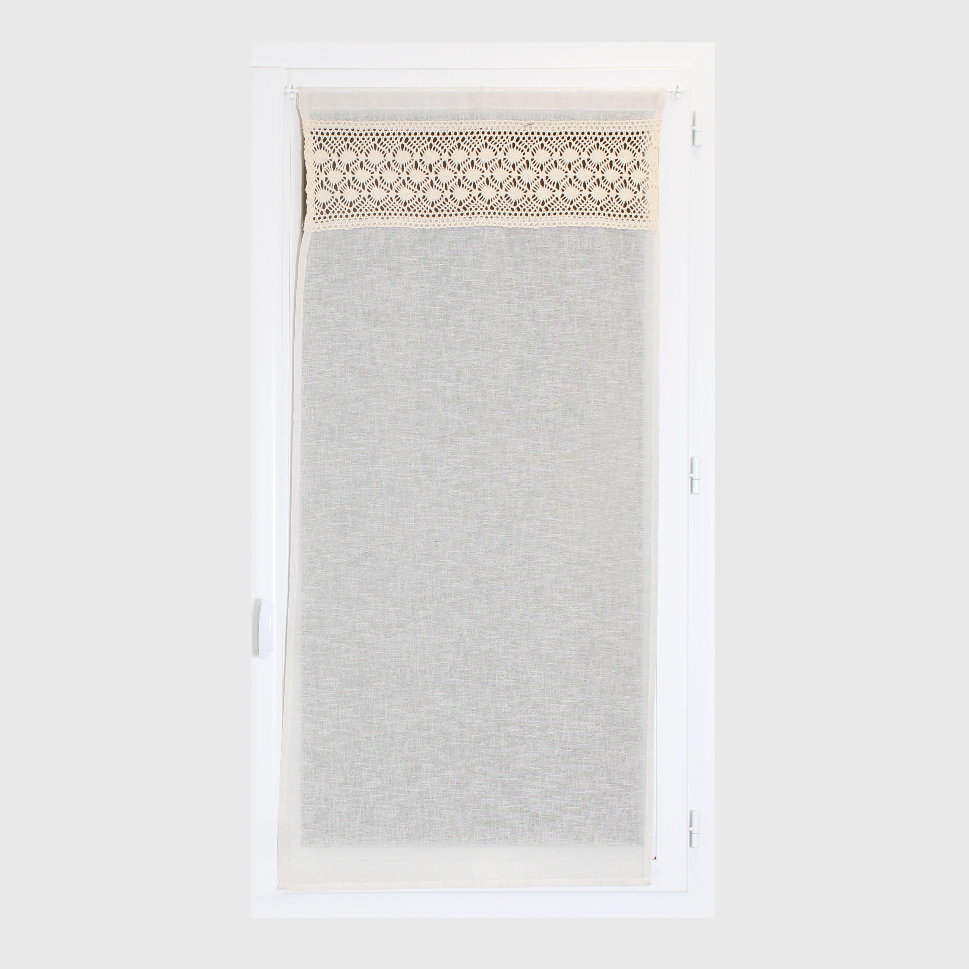 Vitrage semi-transparent, Harmony, blanc H.200 x l.90 cm | Leroy Merlin