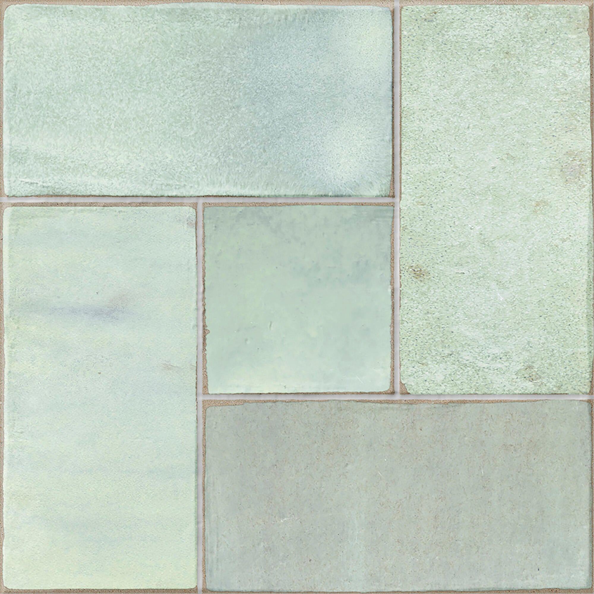 Suelo/Azulejo piscina porcelánico Deco Artis efecto relieve salvia ...