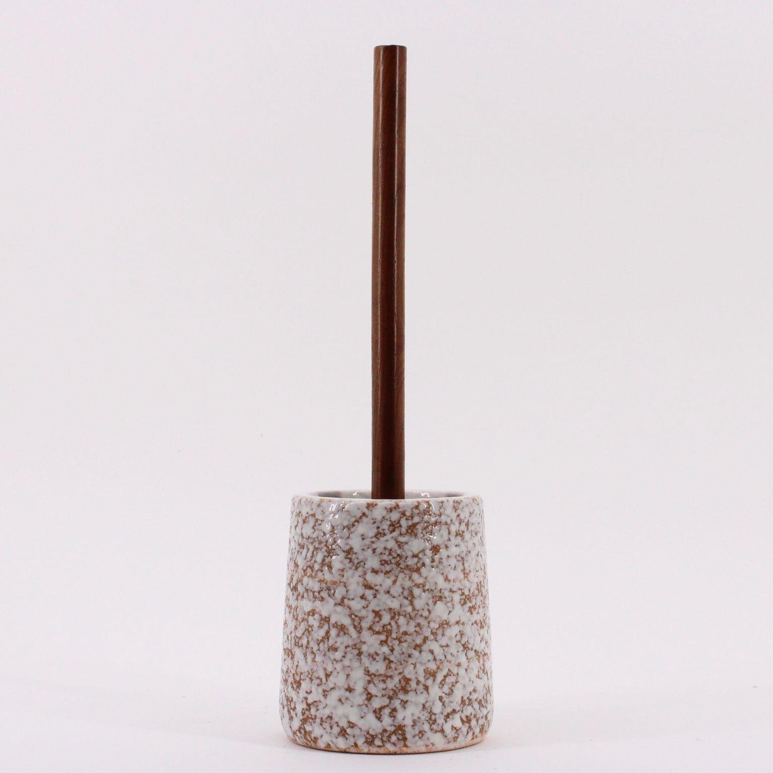 Pot avec brosse WC intégrée Yuna AZAO | Leroy Merlin