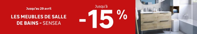 Jusqu'à -15% sur les meubles de salle de bains SENSEA Neo | Leroy Merlin