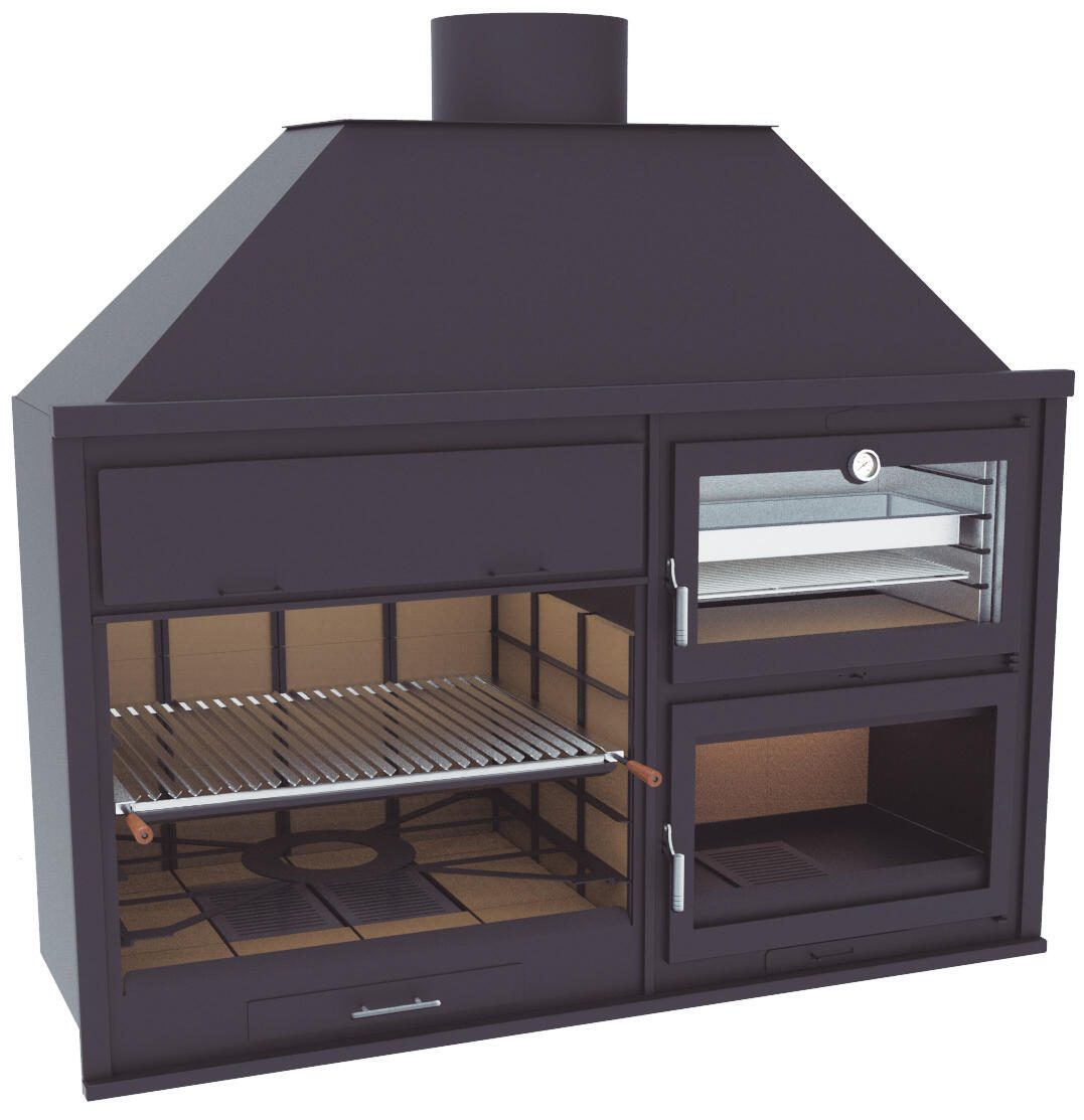 Barbacoa de carbón o madera BEA F20 recomendado para más de 10 personas ...