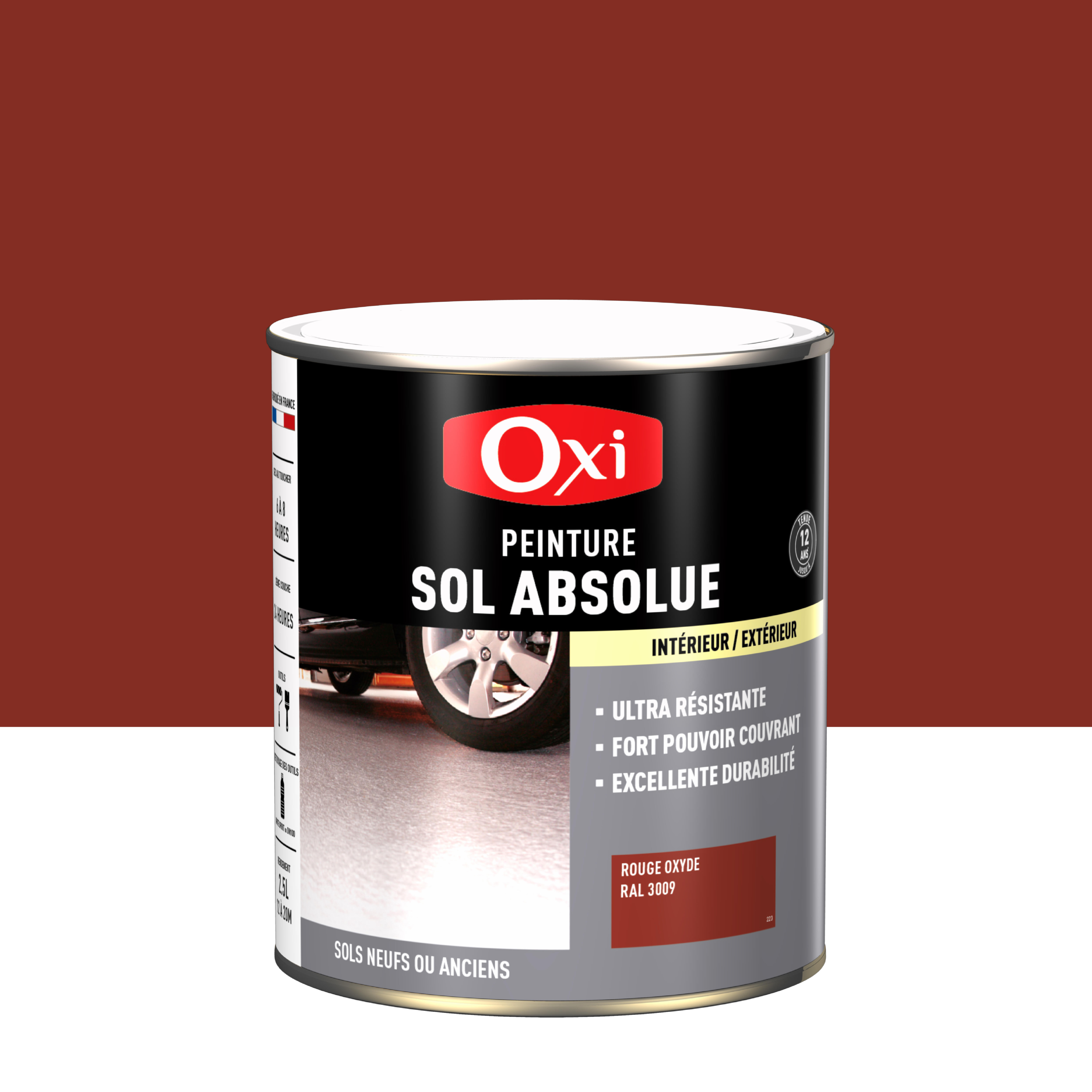 Peinture sol Absolue OXI, RAL 3009, rouge oxydé satiné, 2.5 l | Leroy ...