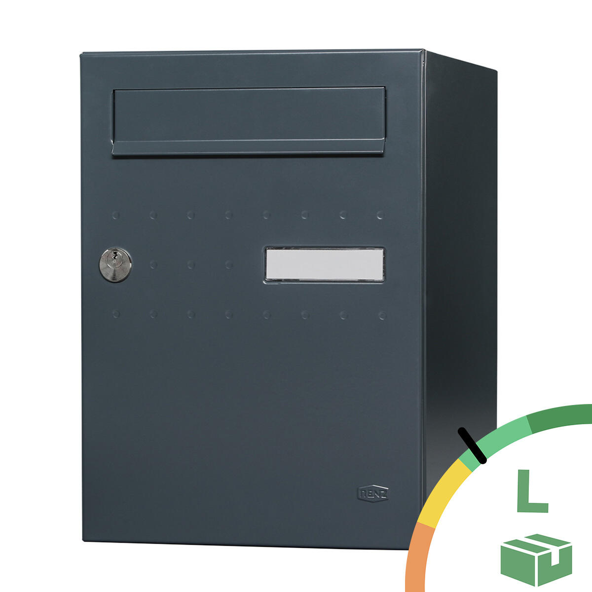 Boîte à colis normalisée ECLIPSE acier anthracite mat RENZ, 1 porte ...