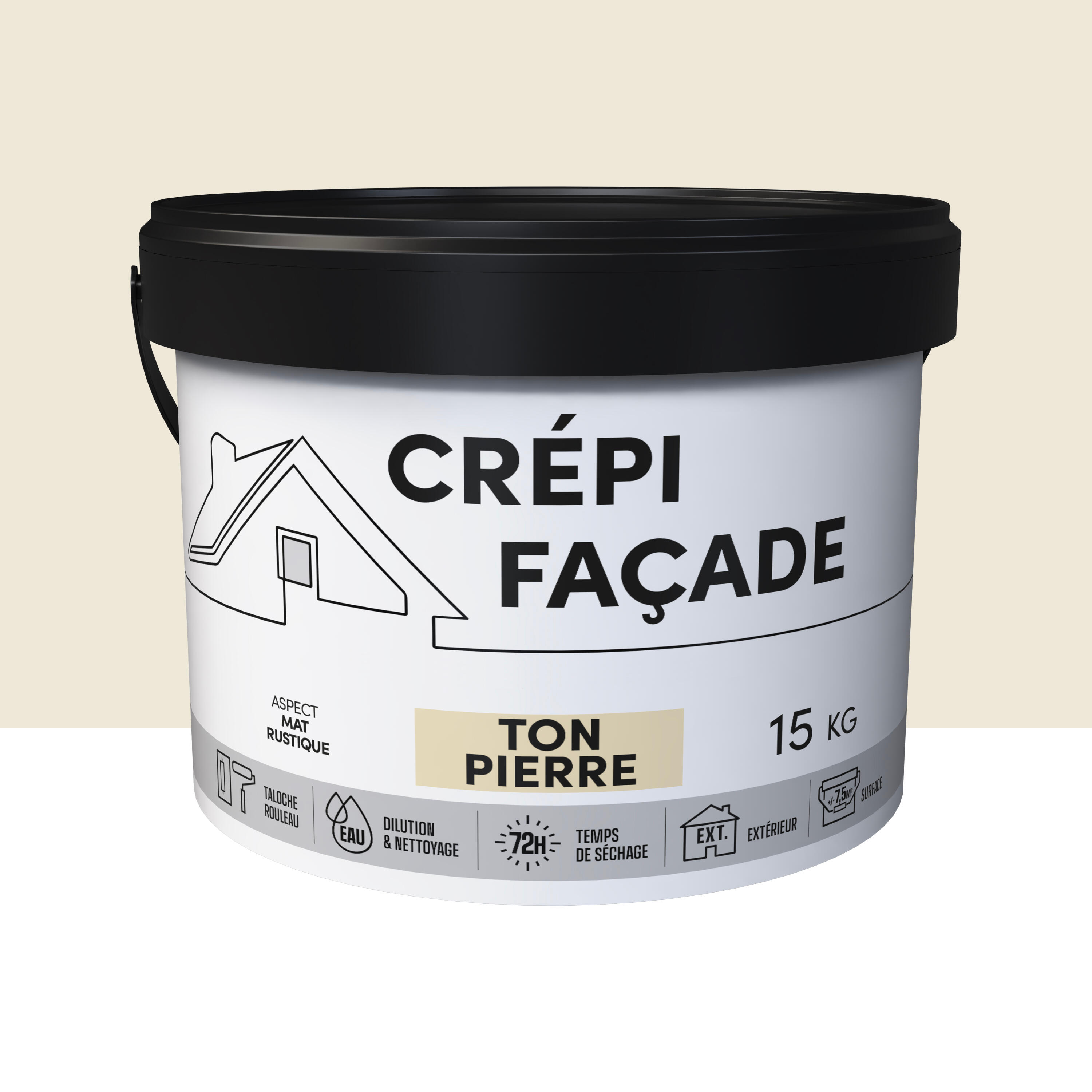 Crépis façade ton pierre, 15 kg | Leroy Merlin