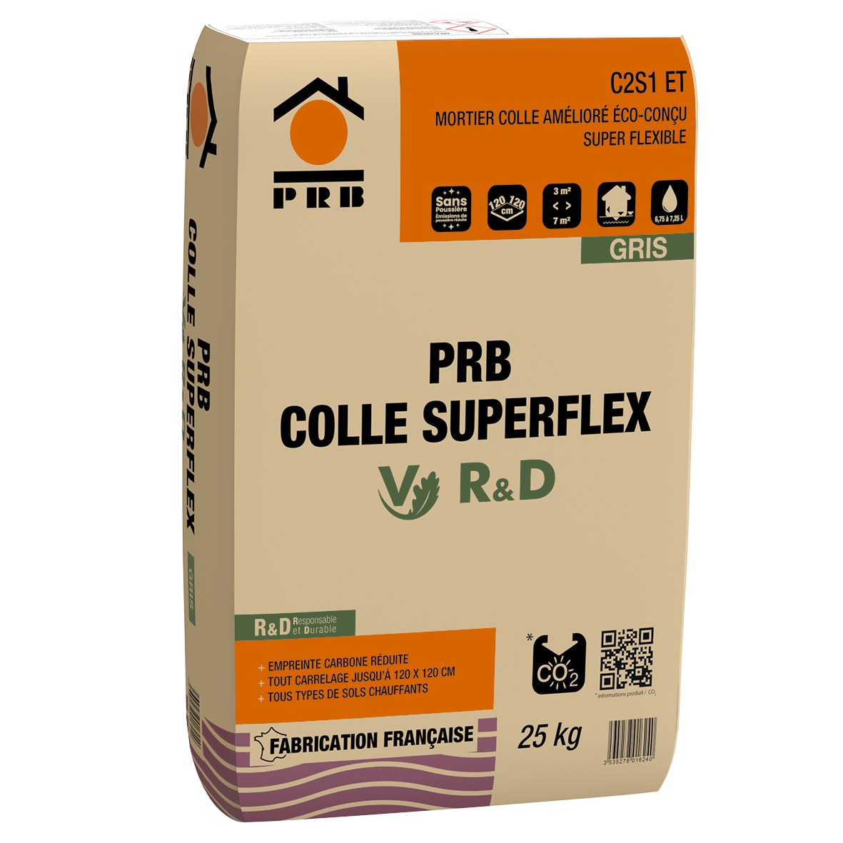 Colle SUPERFLEX à empreinte carbone réduite, PRB, 25Kg | Leroy Merlin