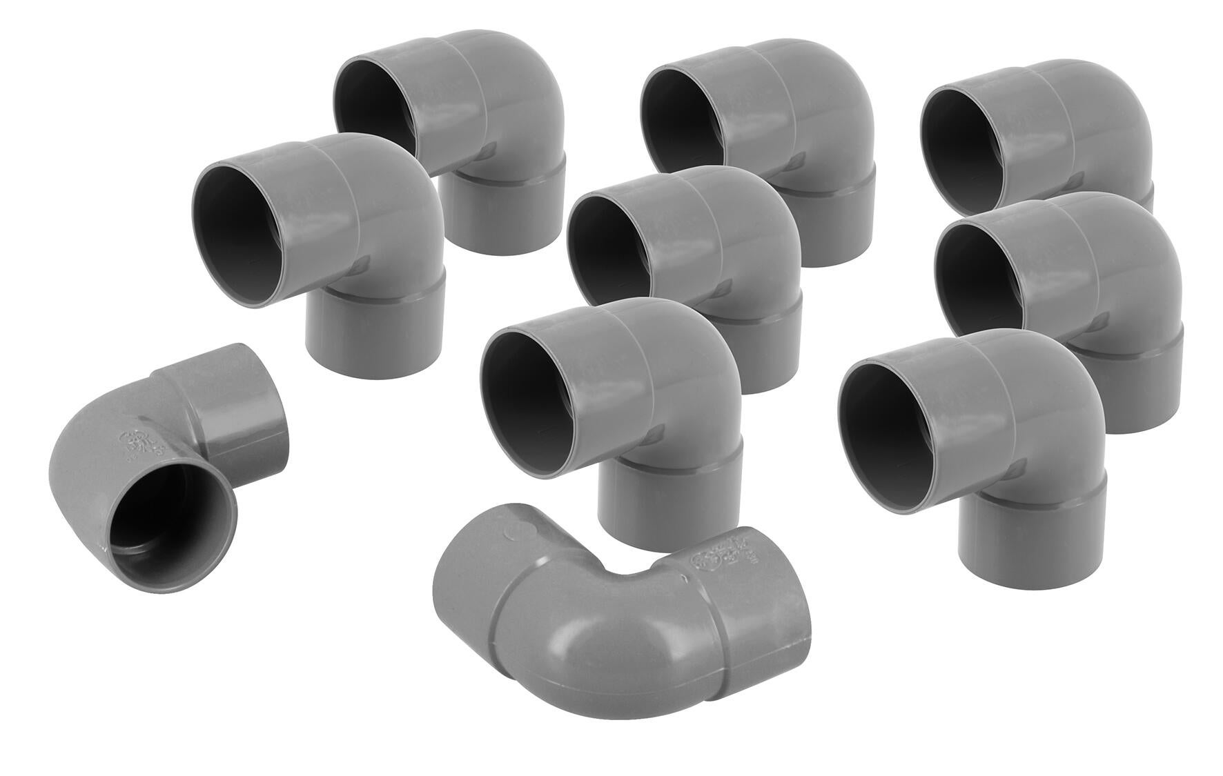 Lot de 10 coudes Femelle/Femelle, 87°, Diam. 40mm, PVC, GIRPI | Leroy ...