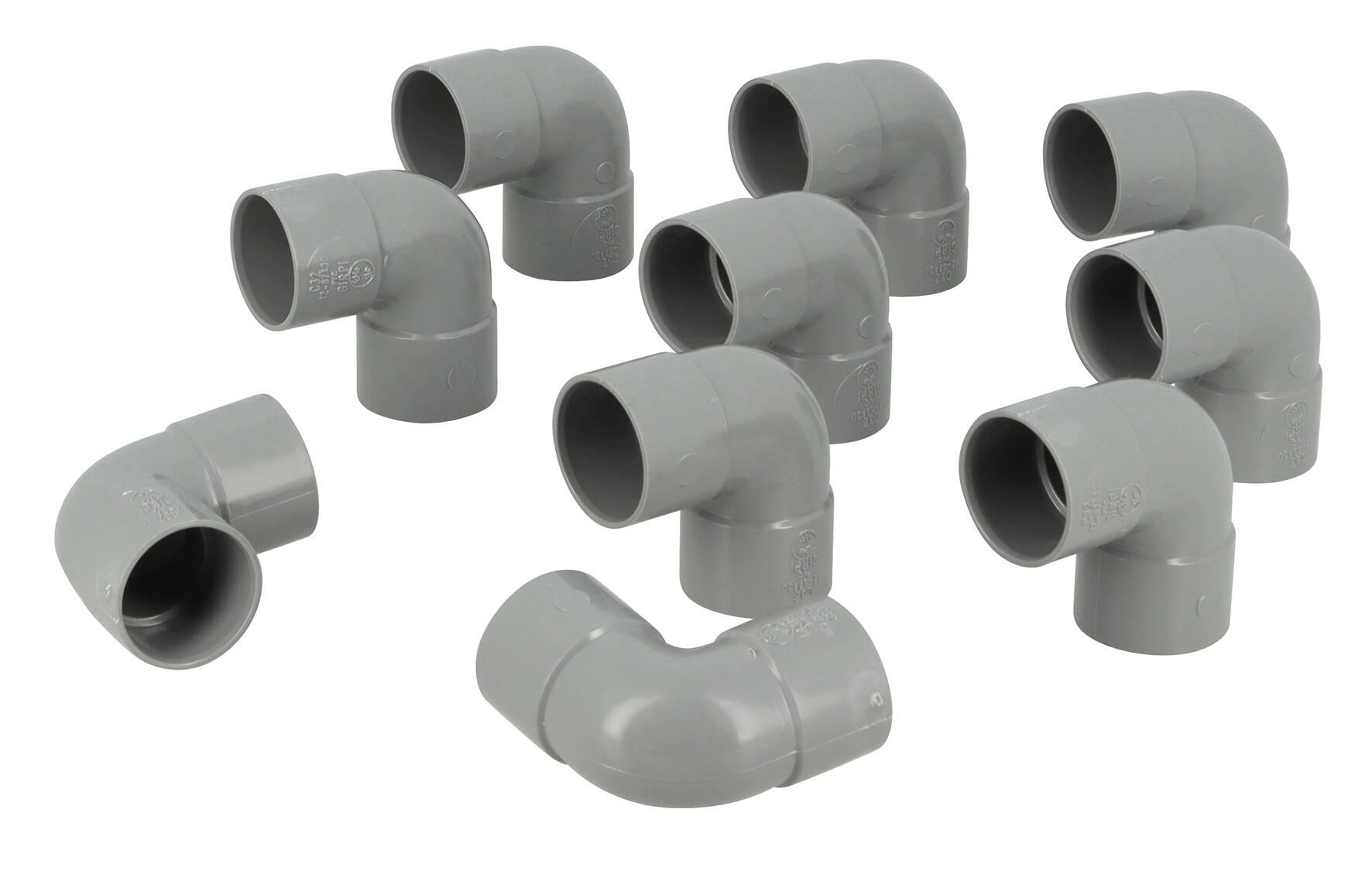 Lot de 10 coudes Femelle/Femelle, 87°, Diam. 32mm, PVC, GIRPI | Leroy ...