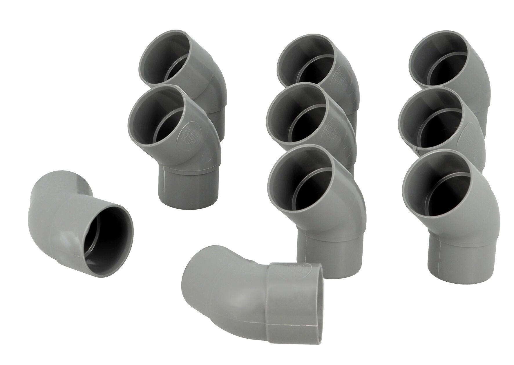 Lot de 10 coudes Mâle/Femelle, 45°, Diam. 40mm, PVC, GIRPI | Leroy Merlin