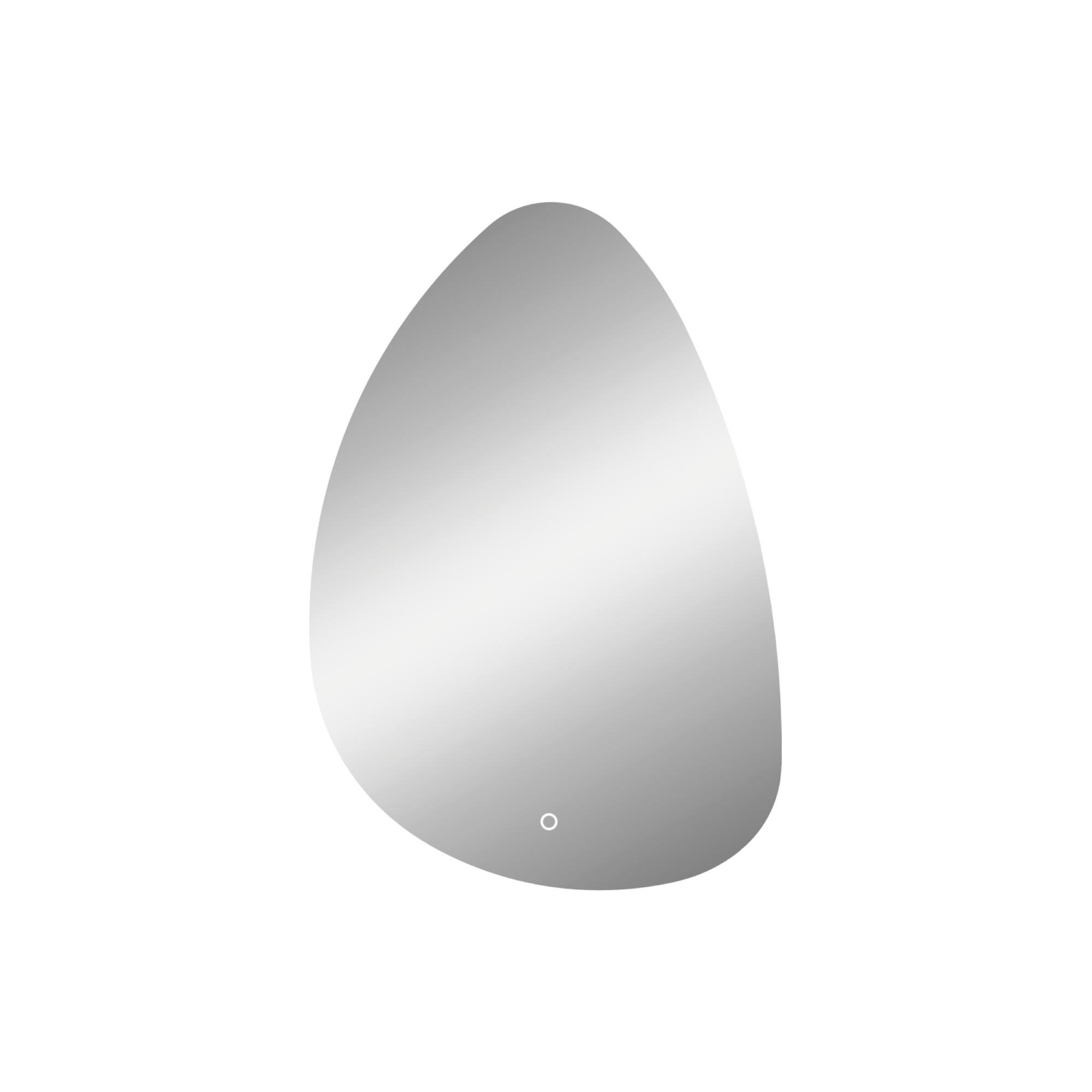 Miroir lumineux antibué irrégulier variation de couleur l.80 x H.55 cm ...