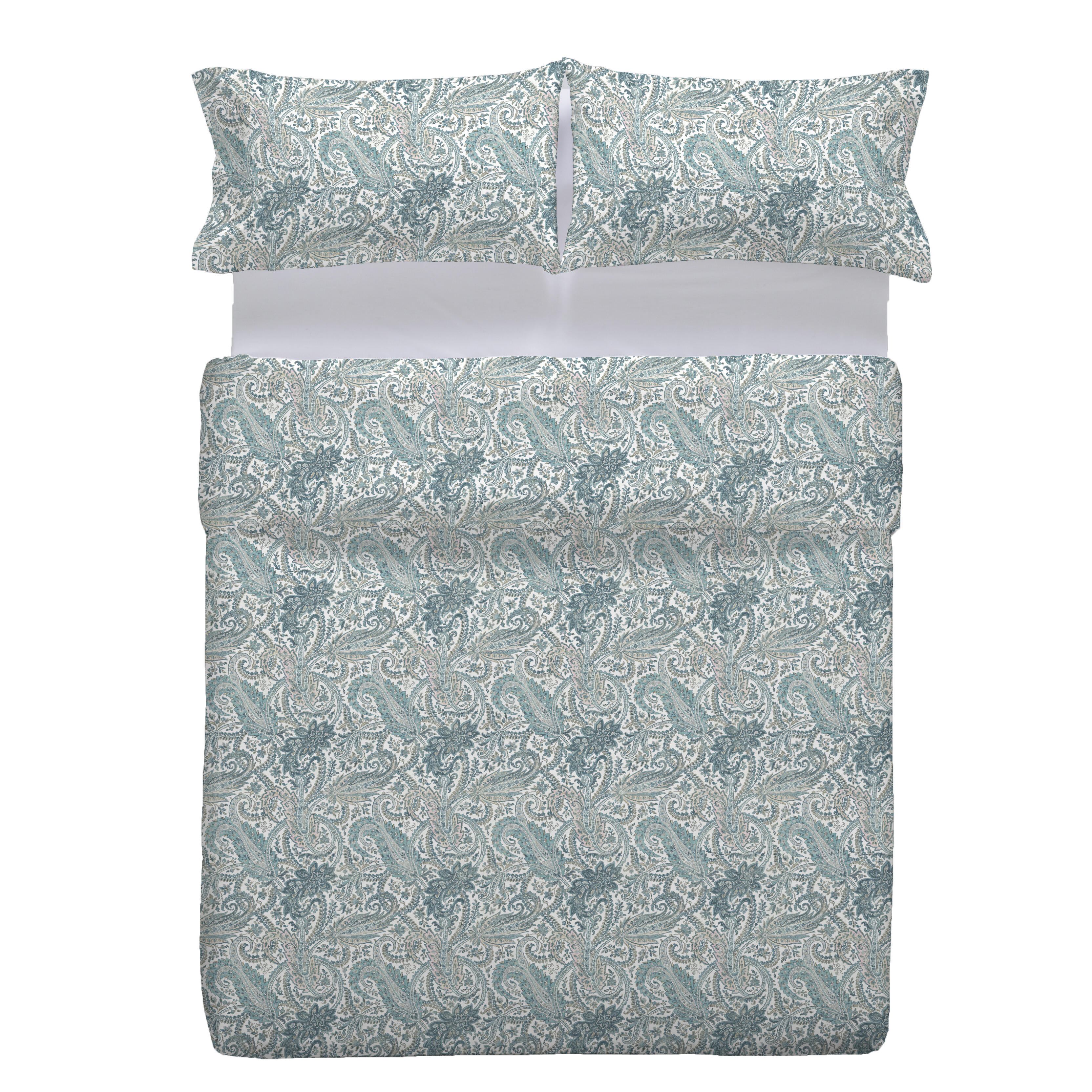 Funda nórdica Amaru algodón 200 hilos azules cama de 200 cm | Leroy Merlin