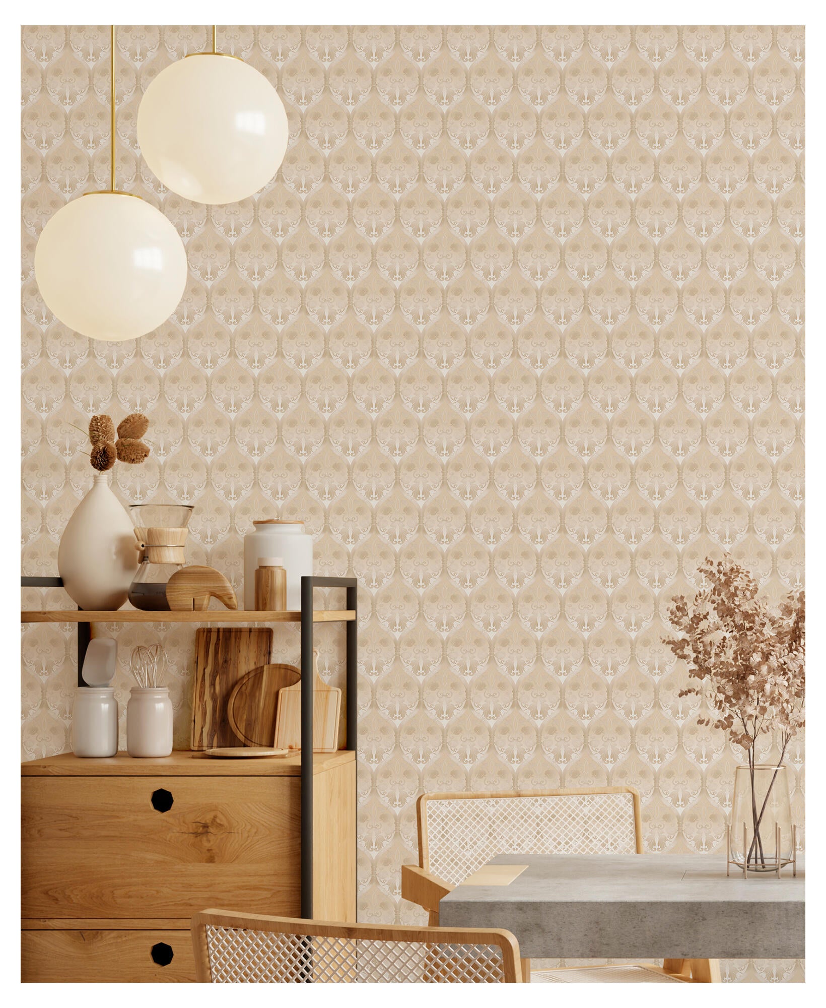 Papel pintado tnt Geométrico 7267 beige 0,52x10 metros | Leroy Merlin