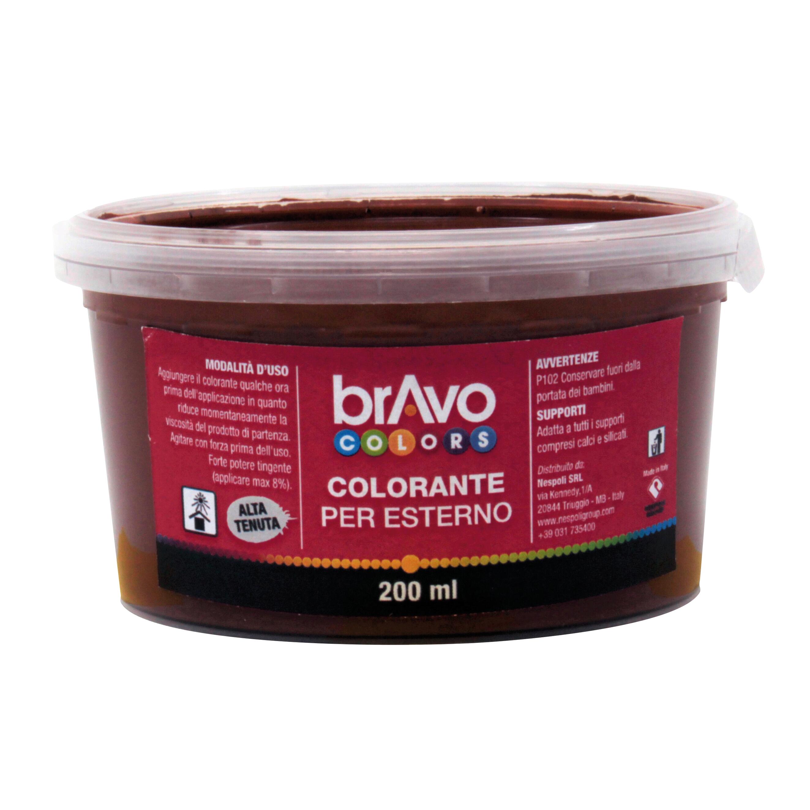 Colorante liquido BRAVO universale per esterni 200 ml marrone ossido ...