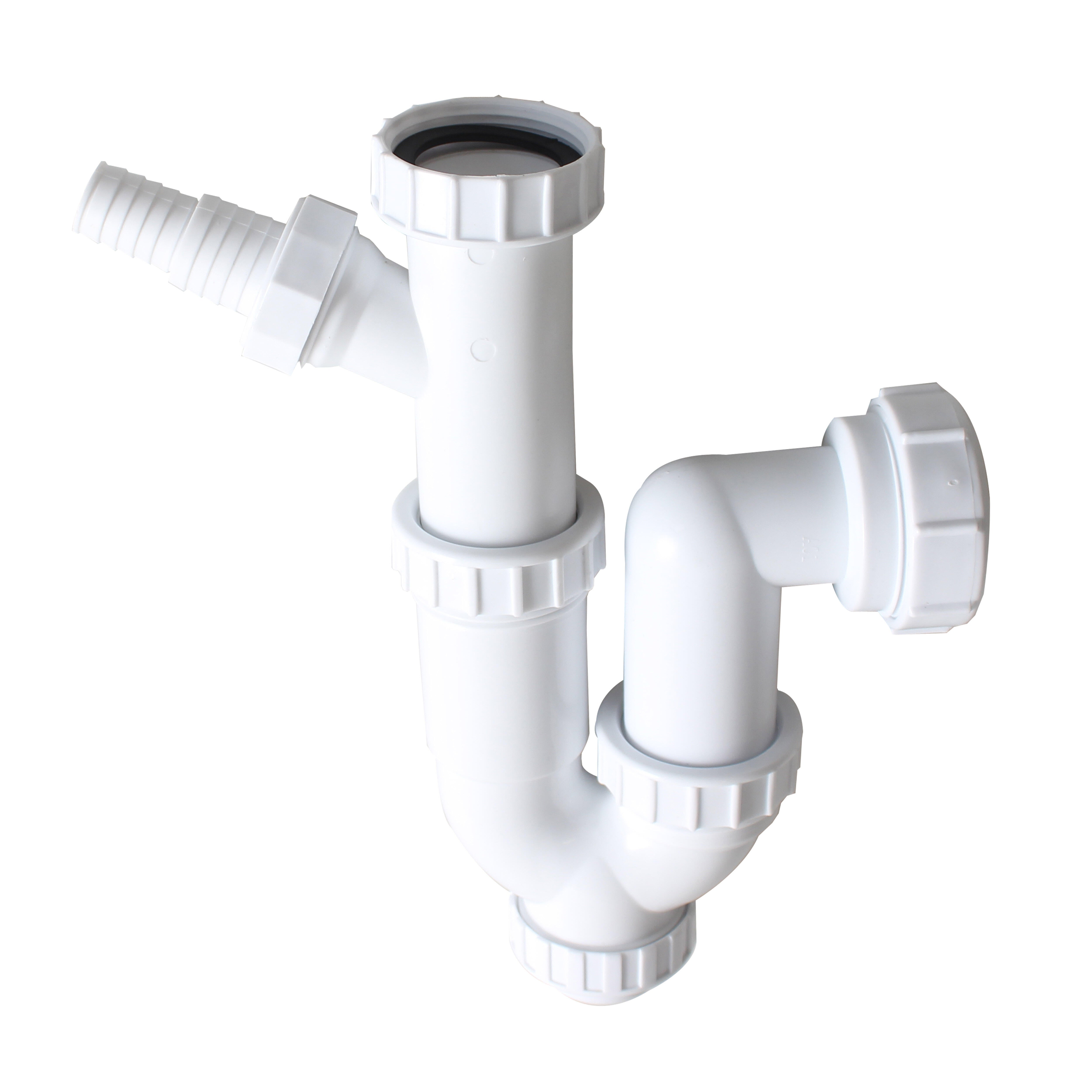 Siphon pour évier 1 cuve recyclé gain de place Diam.1" 1/2 (40mm ...