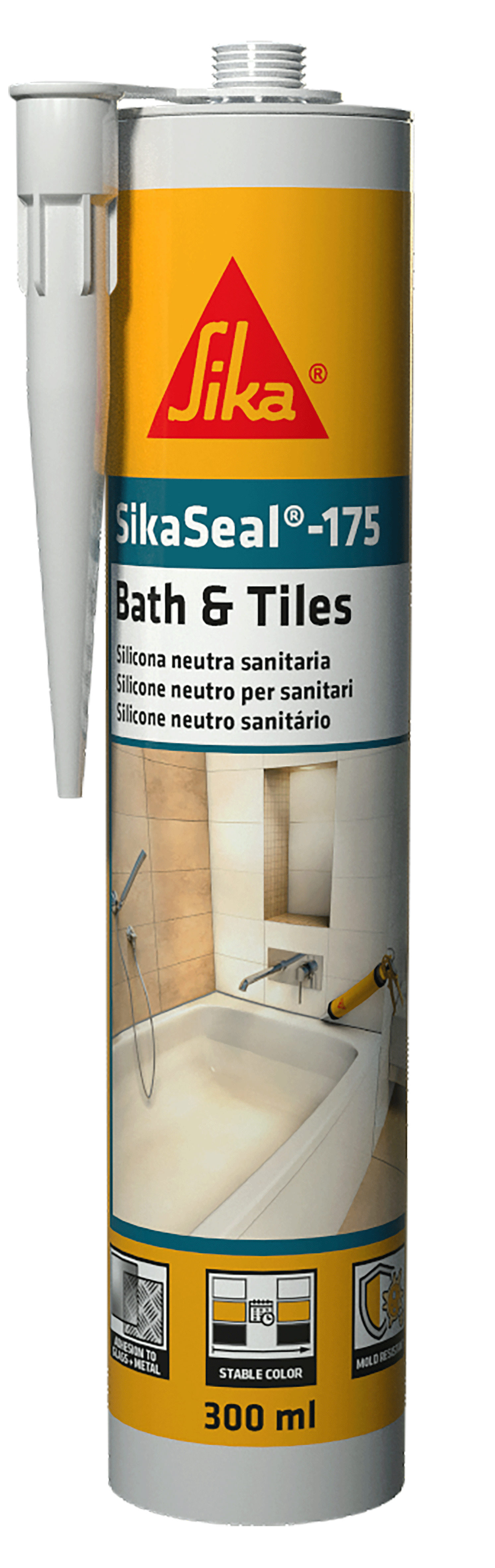 Silicone sigillante SIKA SIKASEAL-175 BATH & TILES bianco 300 ml 12 ...