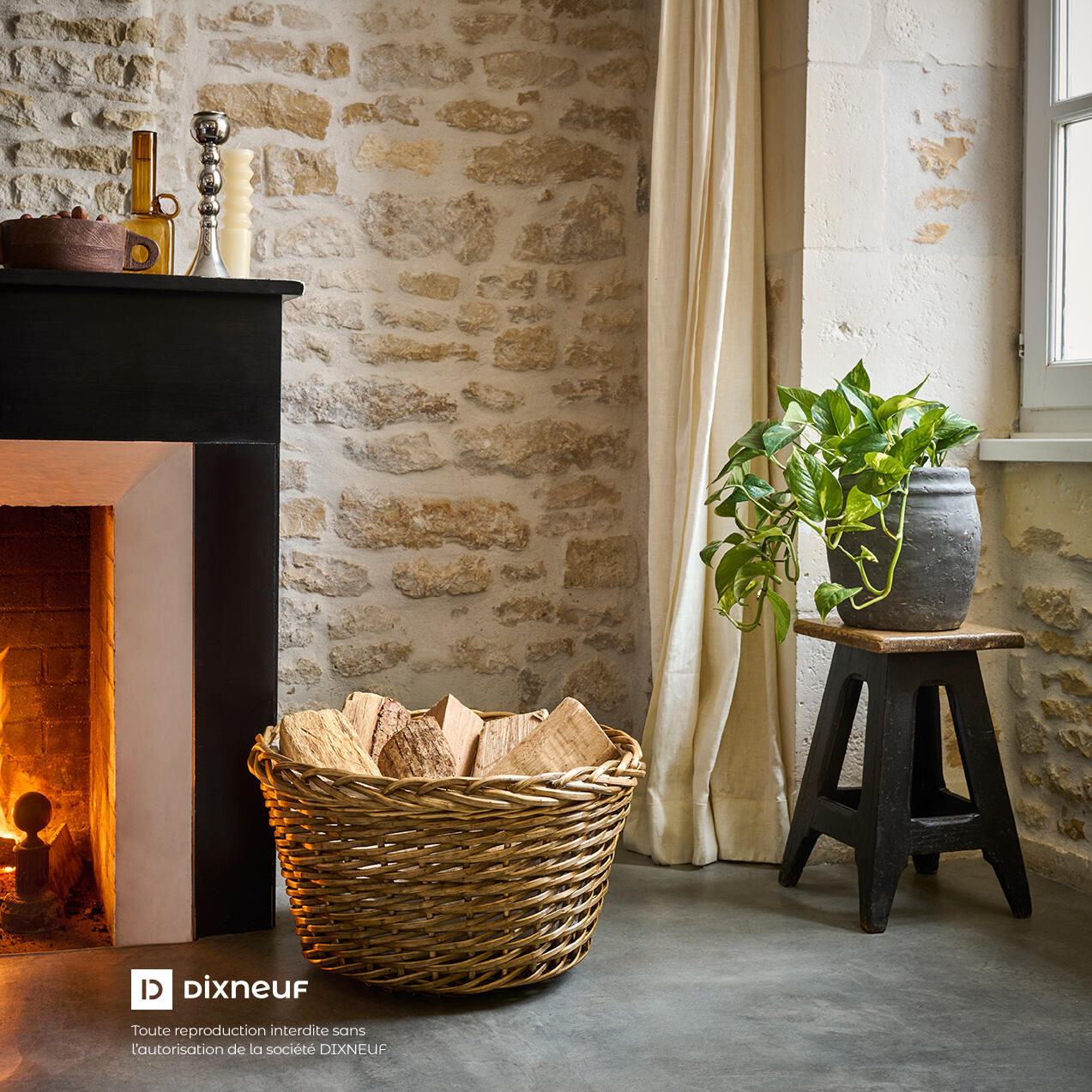 Corbeille LOUISON osier naturel 005.c1004 DIXNEUF | Leroy Merlin