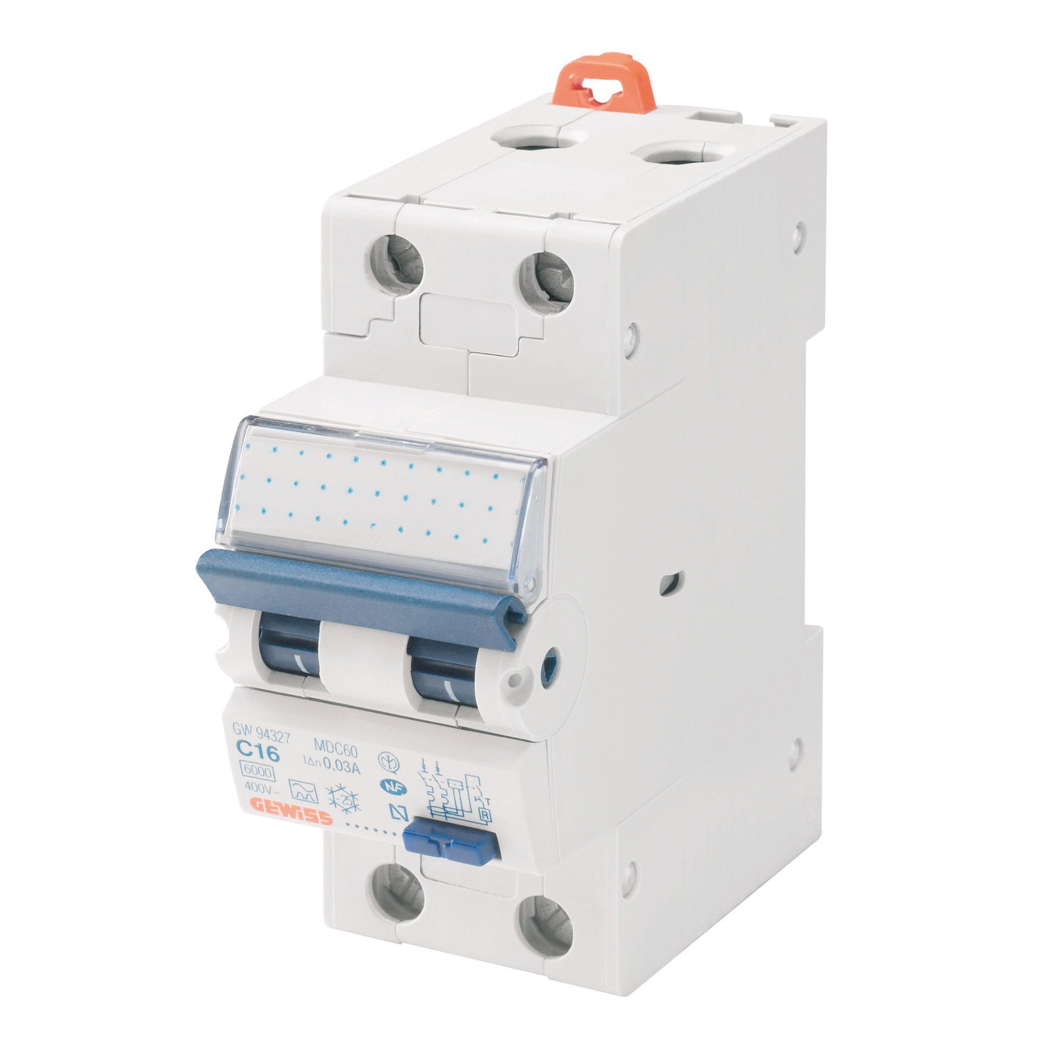 Interruttore differenziale GEWISS GW94127 2 poli 16A 6kA AC 2 moduli 230V | Leroy Merlin