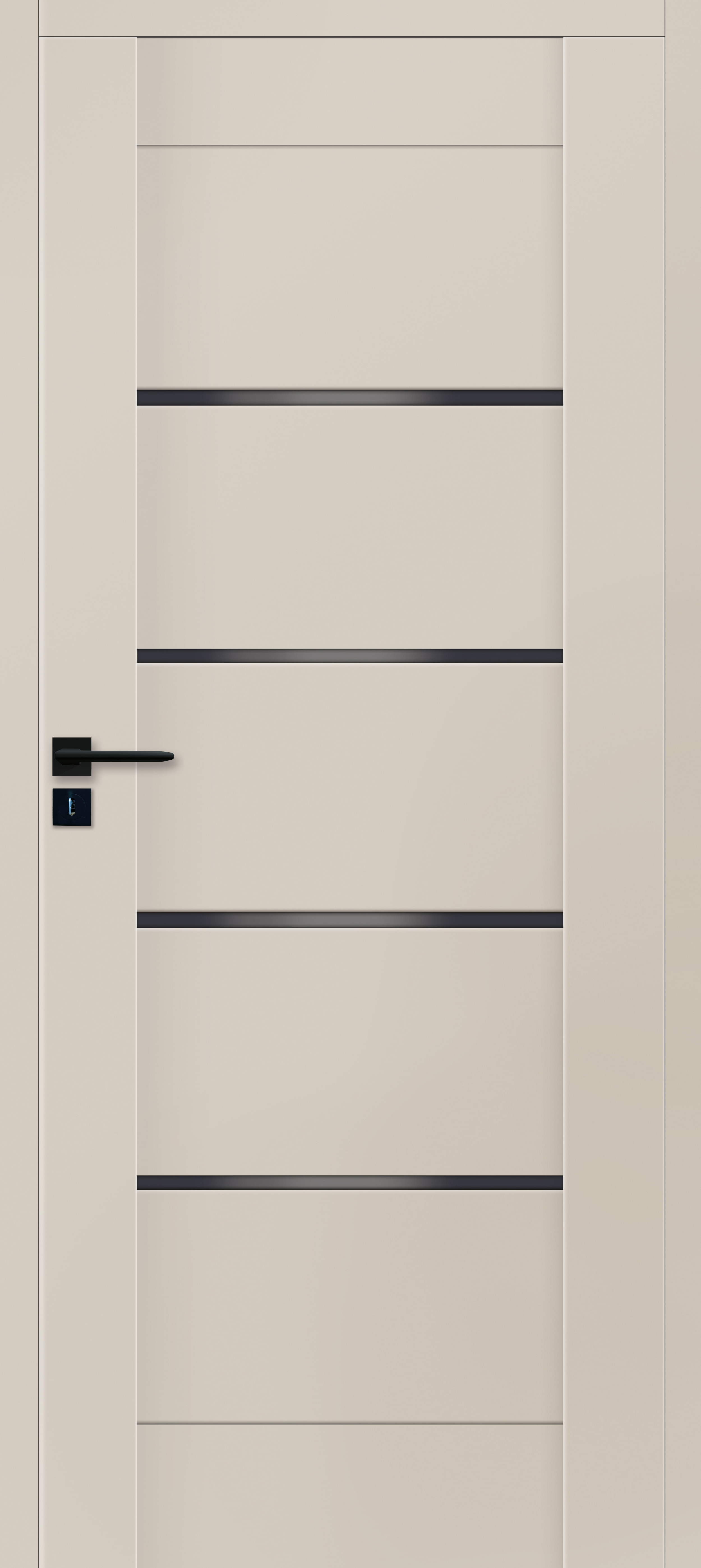 Drzwi wewnętrzne bezprzylgowe pokojowe Vinci Nero Kaszmir/Cashmere 90 ...