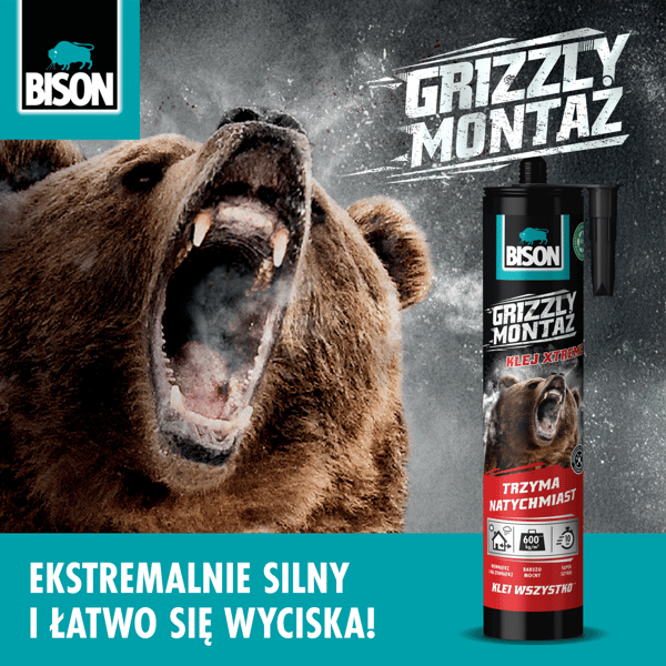 Klej montażowy Grizzly Montage 435 g Bison - Leroy Merlin