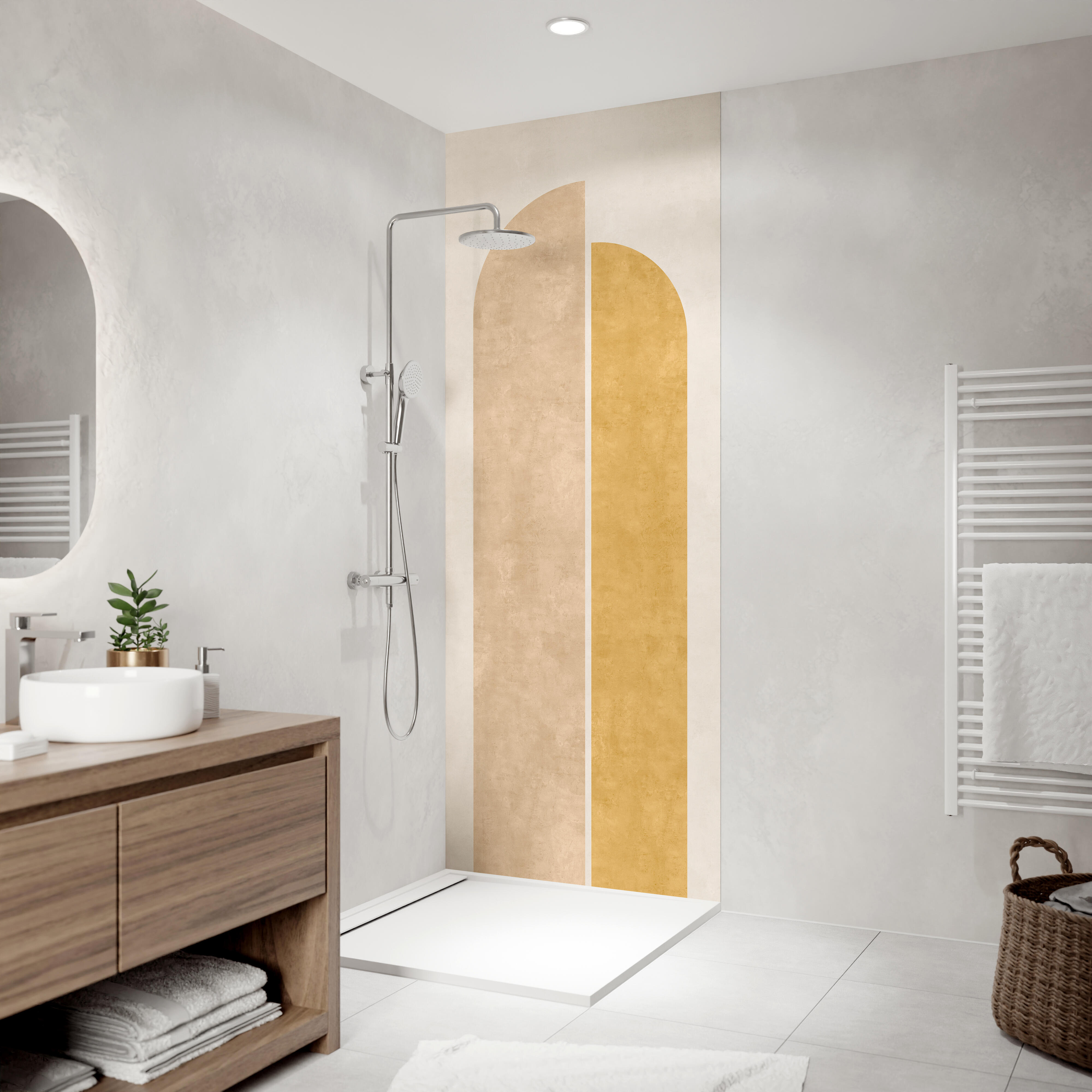 Panneau mural ARCHE BICOLOR texturé pierre L.100 cm x H.255 cm | Leroy Merlin