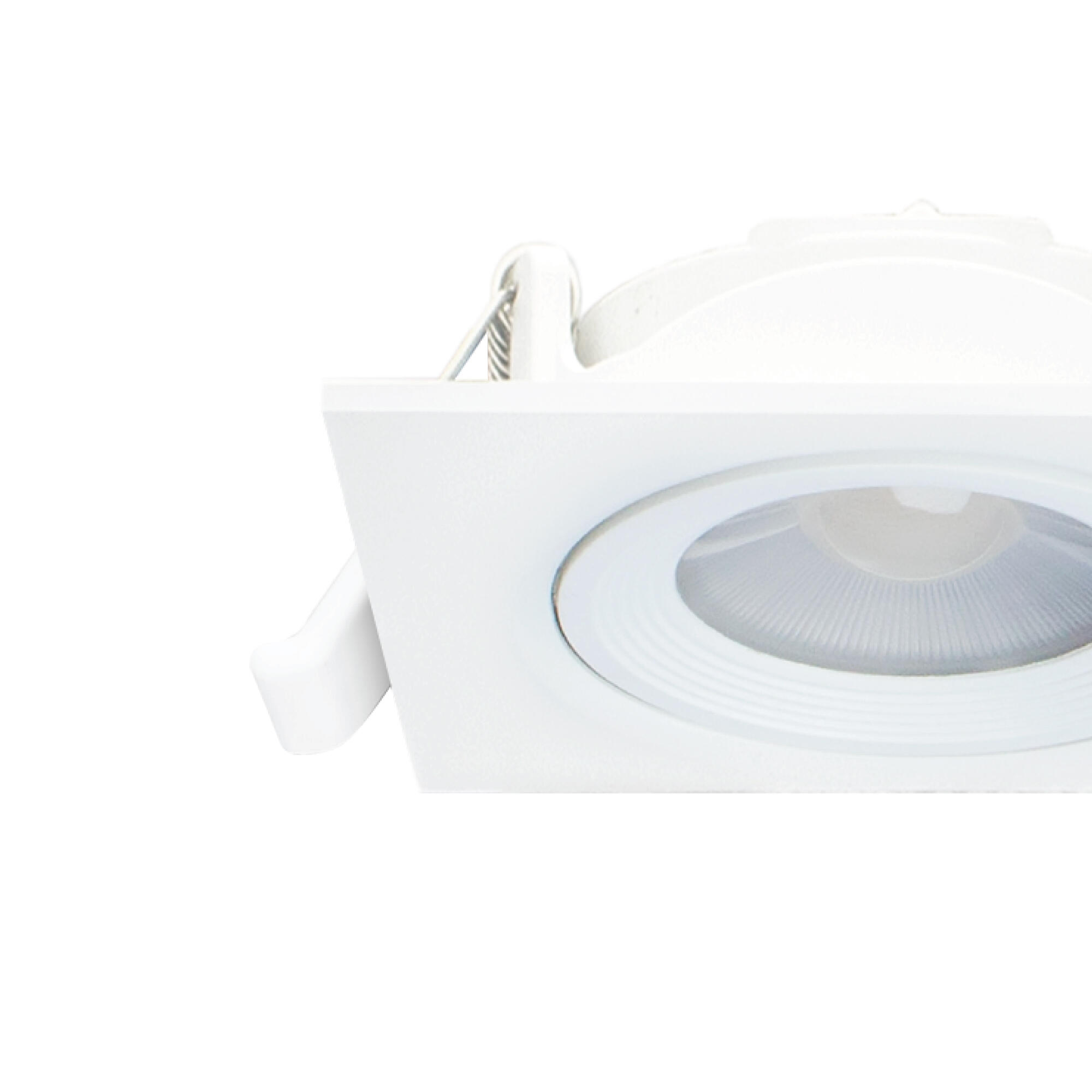 Pack de 3 downlight LED empotrable orientable ALVERLAMP blanco cuadrado ...