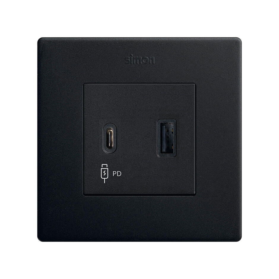 Enchufe usb A + usb C 30W SIMON 270 negro | Leroy Merlin