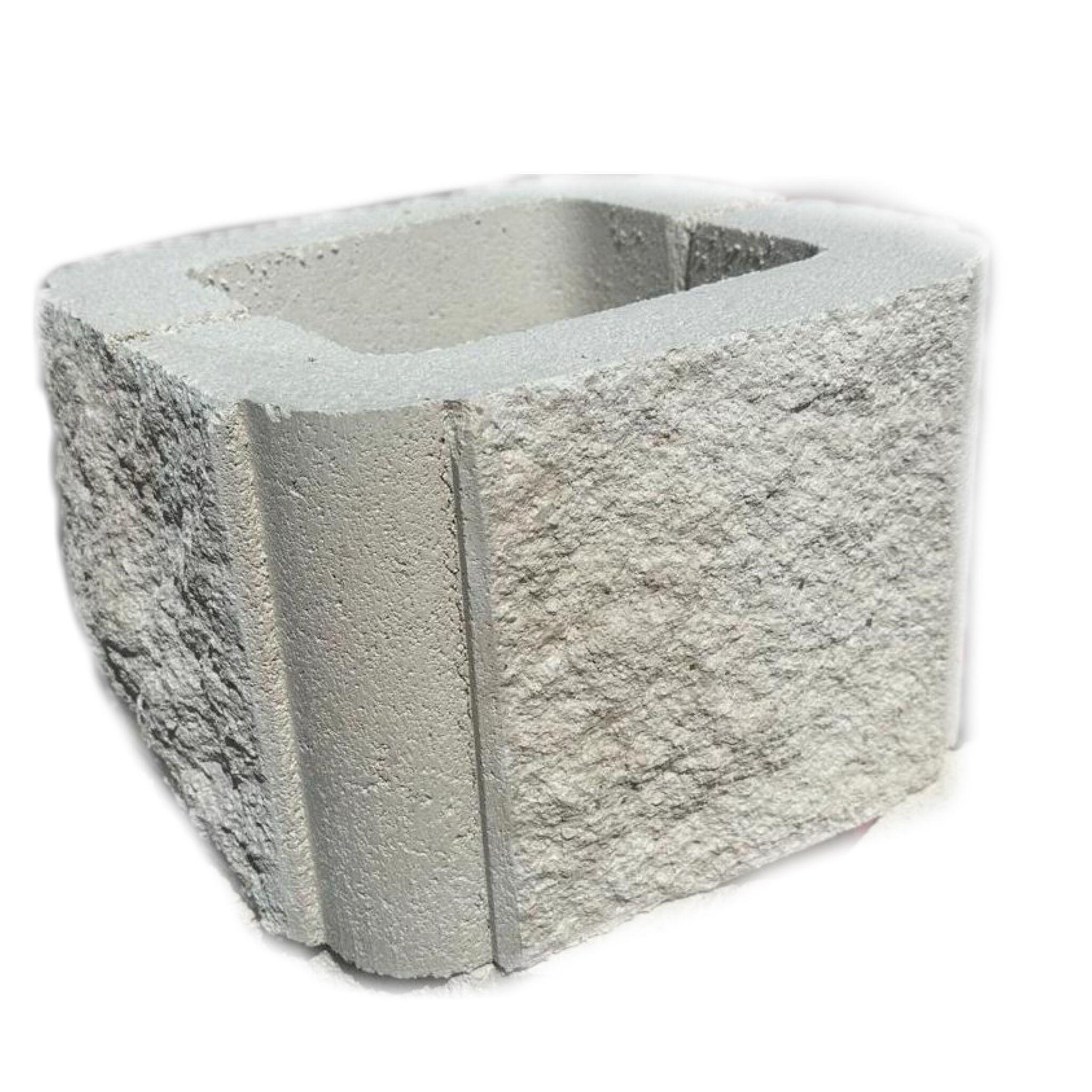 BLOQUE DE HORMIGÓN PILAR SPLIT BLANCO 30X30X19 CM | Obramat