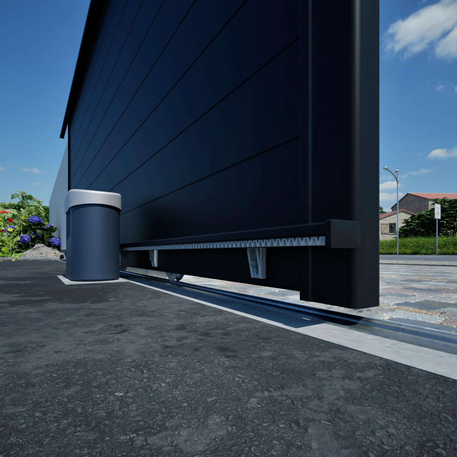 Crémaillère pour portail coulissant Klos Up de 3m, Noir - 9005, non ...