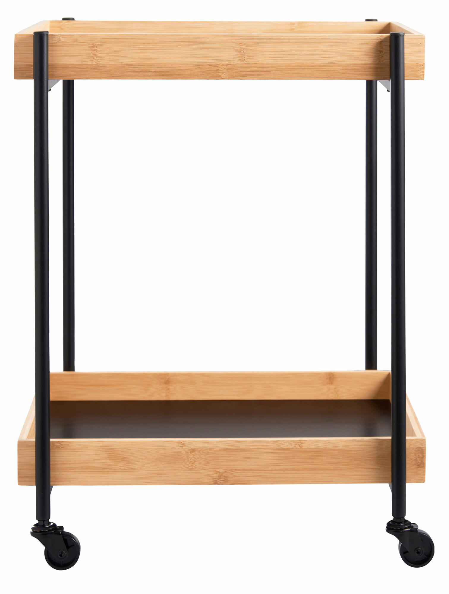 Camarera con ruedas 2 baldas madera 45x38 H.58,5 cm | Leroy Merlin