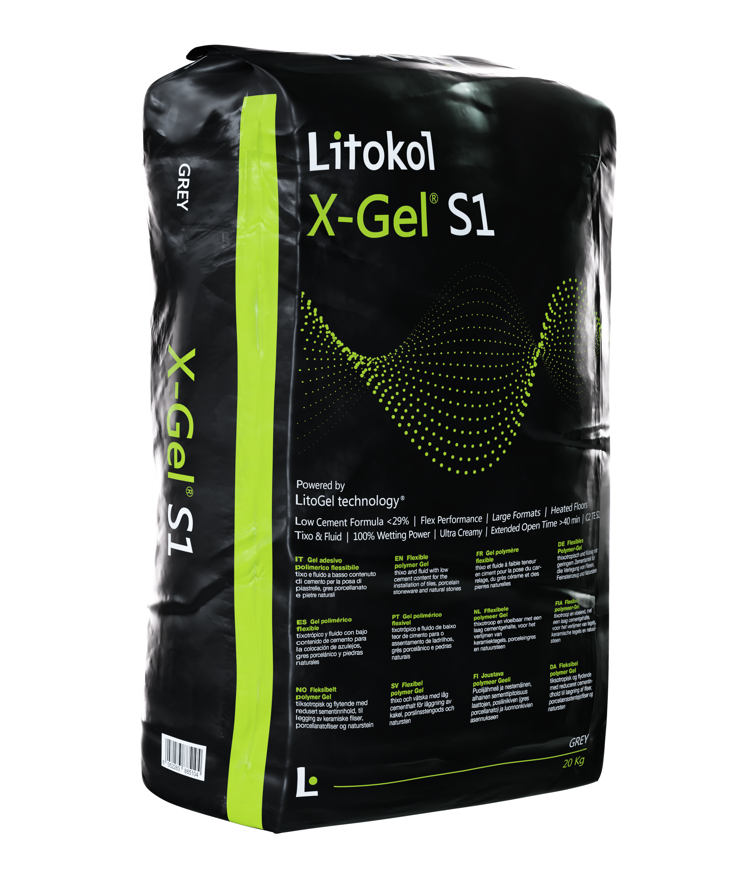 Colla in polvere X-Gel®S1 LITOKOL 20 kg grigio C2TES1 | Leroy Merlin