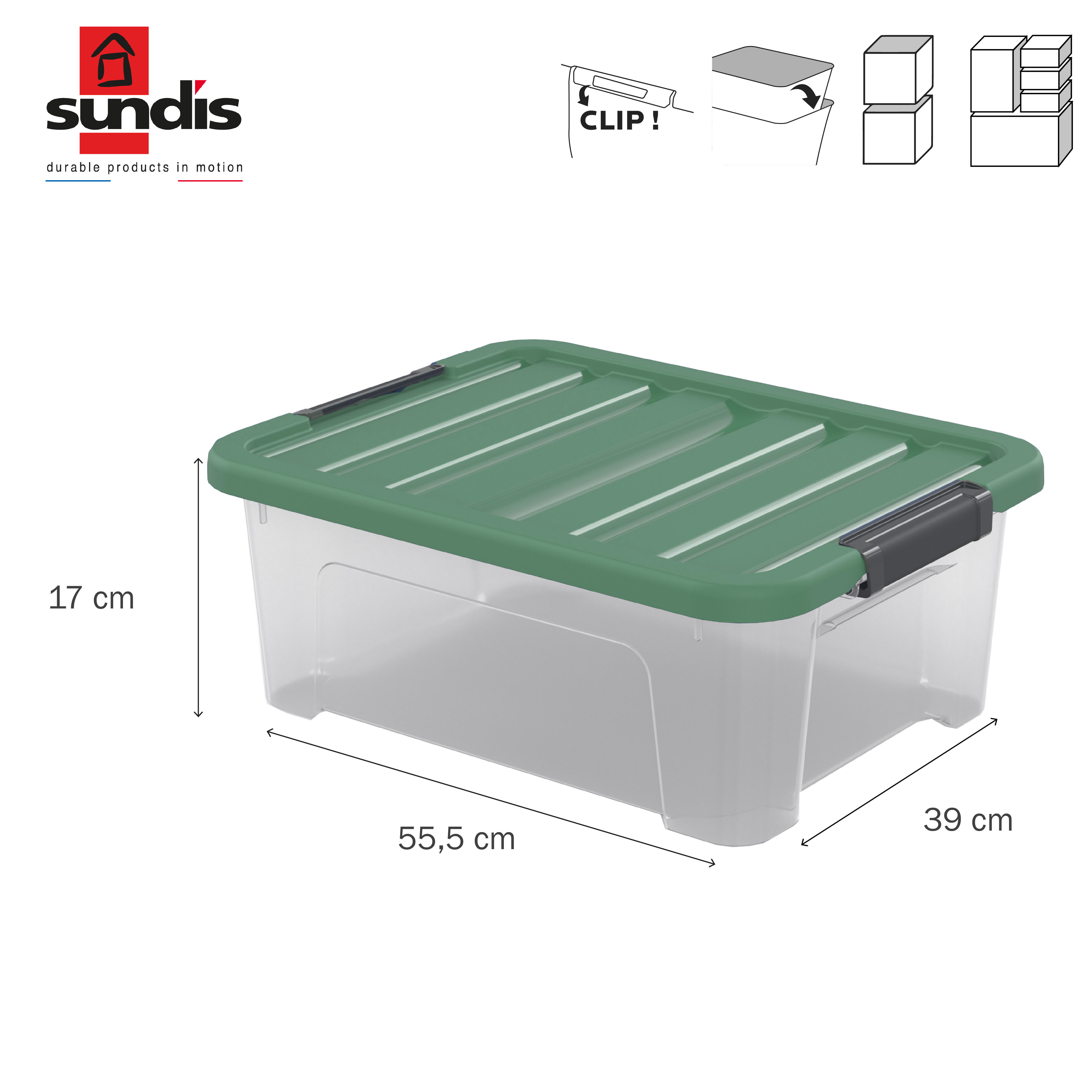 Boîte à clip WAVE BOX SUNDIS, 25L, L.55 x P.39 x H.17cm | Leroy Merlin