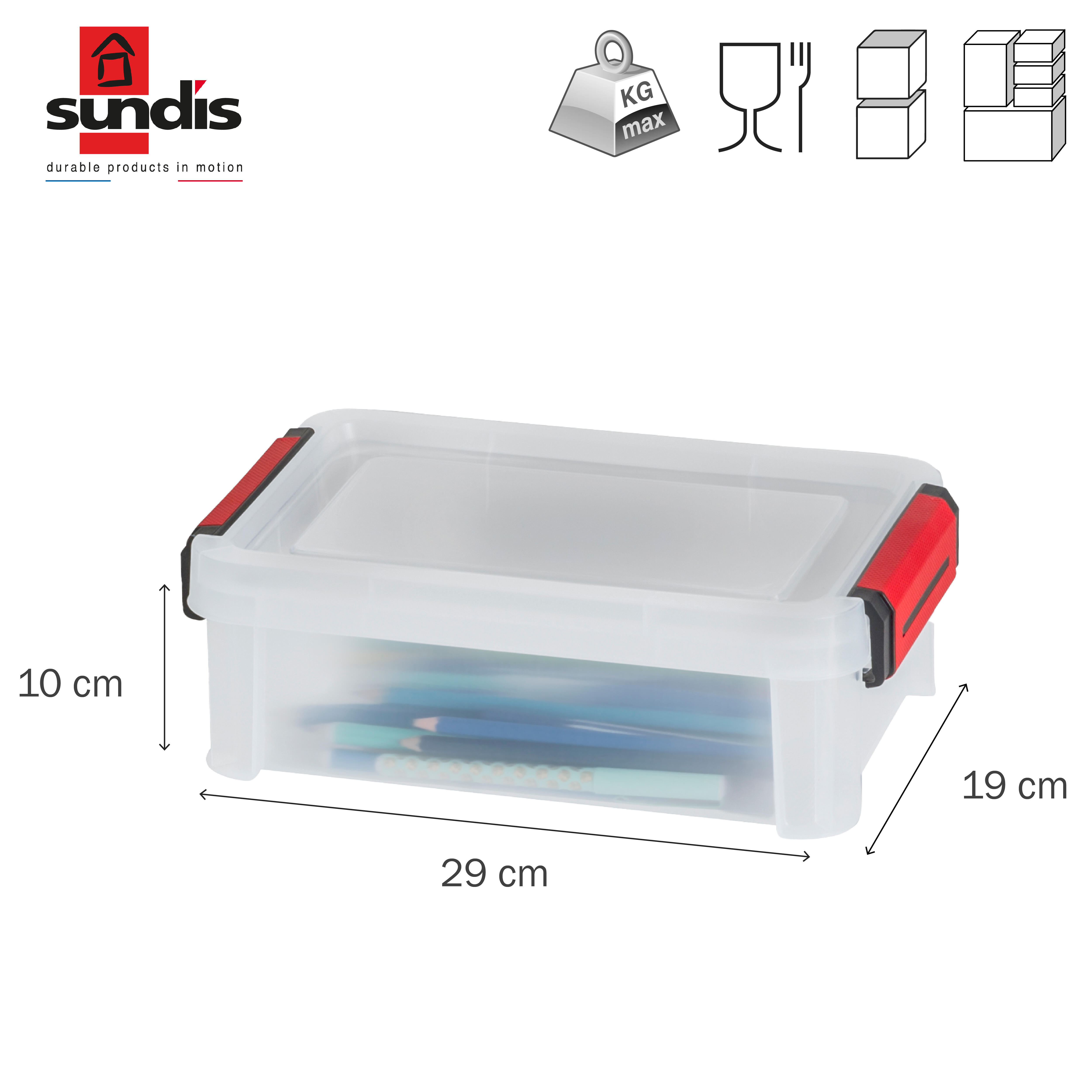Boite à clip Clip'n Store SUNDIS 2,5L, l.29 x P.19 x H.10 cm | Leroy Merlin