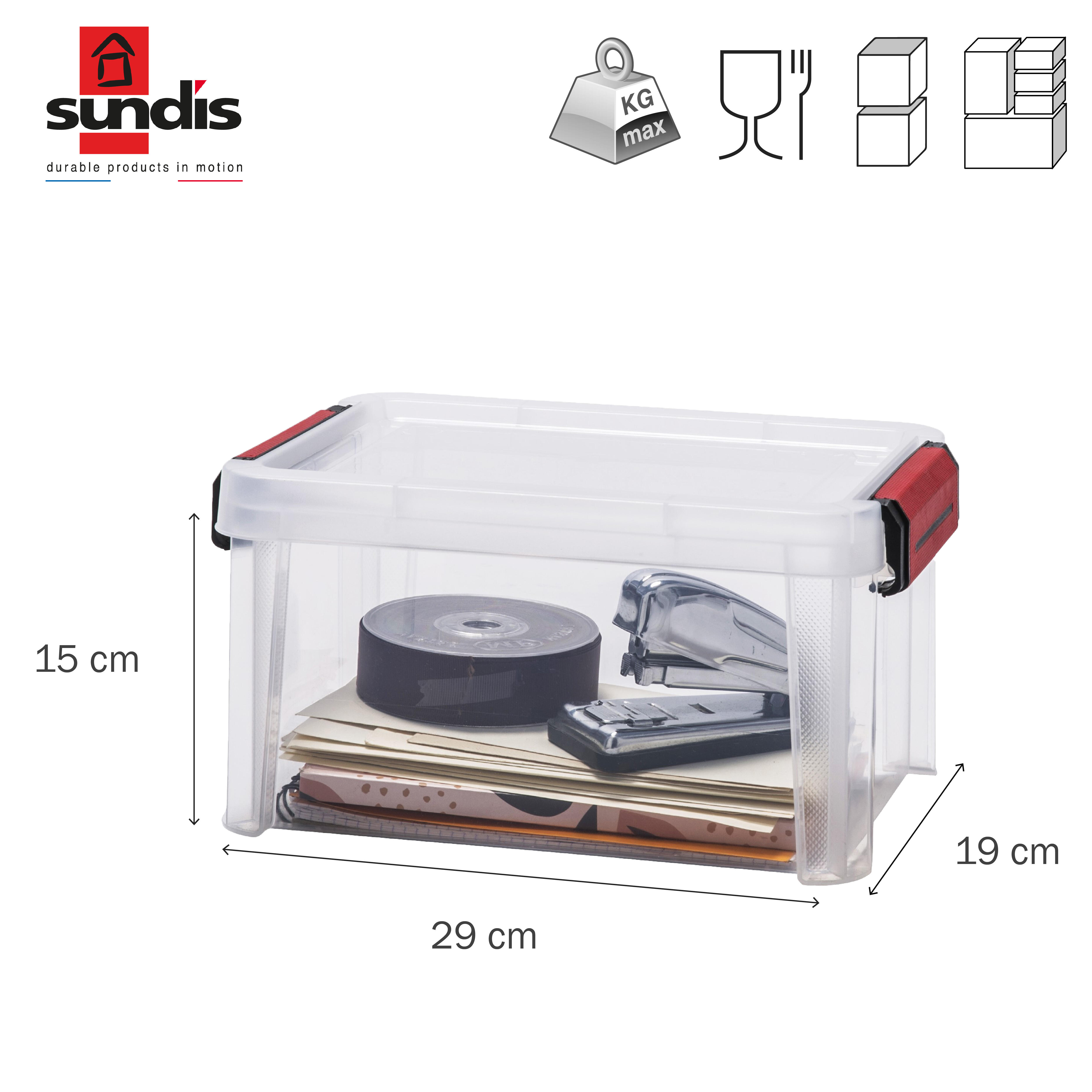 Boite à clip Clip'n Store SUNDIS 5L, l.29 x P.19 x H.15.1cm | Leroy Merlin