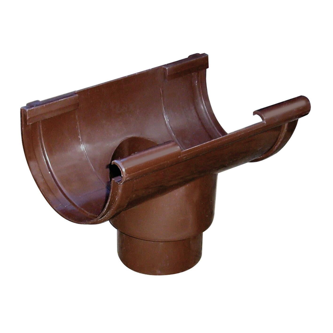 Giunto di gronda con scarico marrone in pvc 4 m L 125 mm | Leroy Merlin