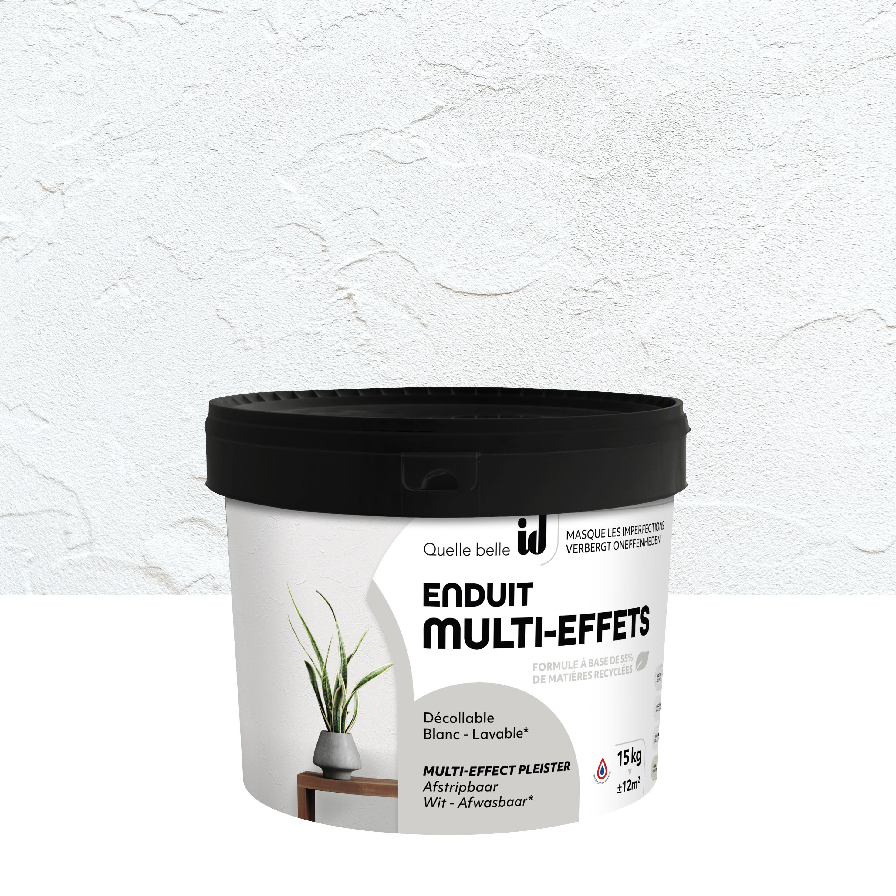 Pintura decorativa con efectos 2 en 1: enlucido y pintura con efecto ...